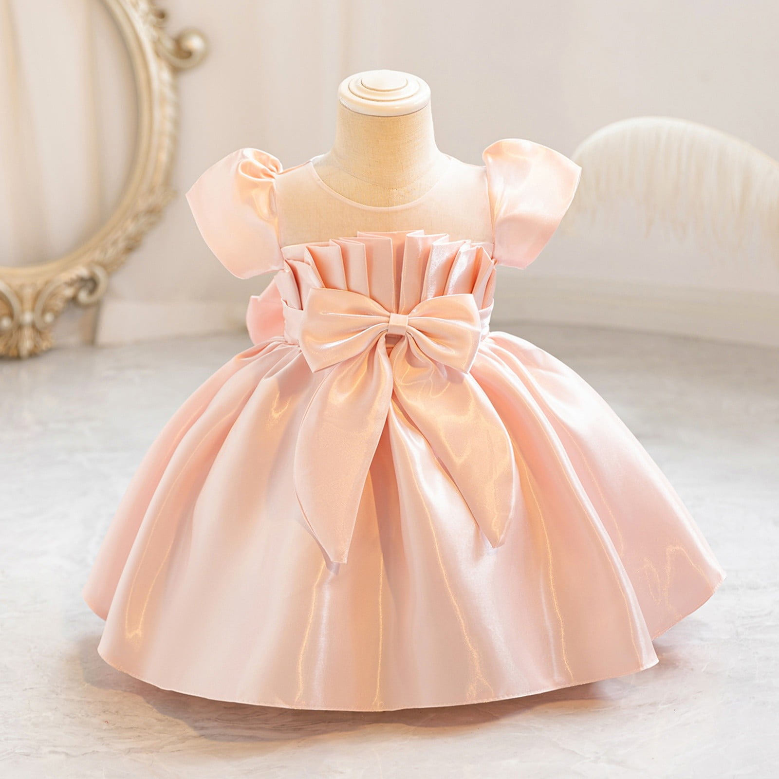 WOYY Toddler Girls Wedding Bridesmaid Birthday Party Pageant Baptism ...