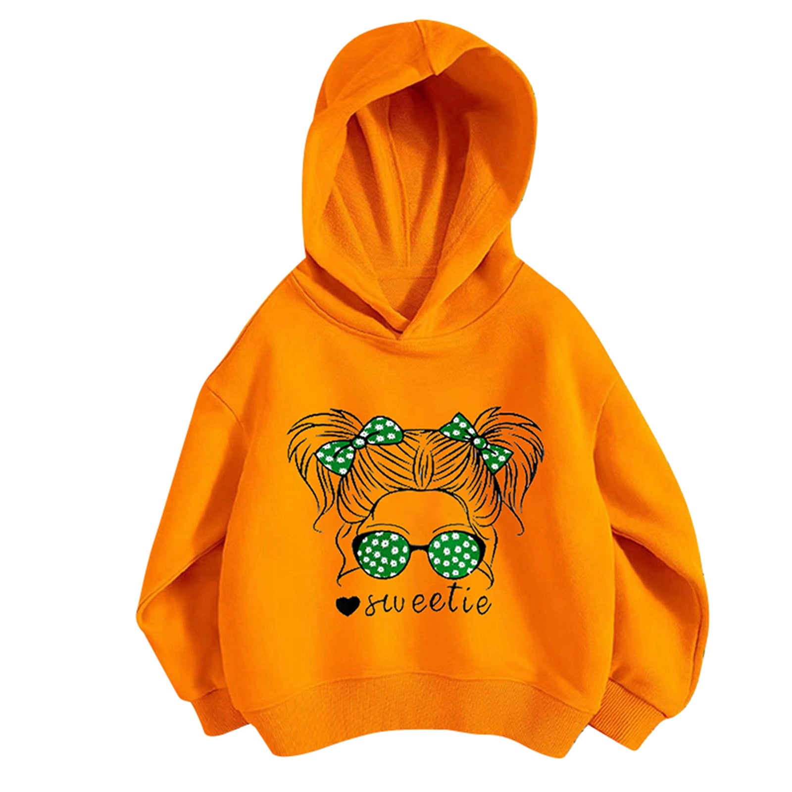 WOYY Tween Girls Hoodie Figure Print Hooded Sweatshirt with Long ...