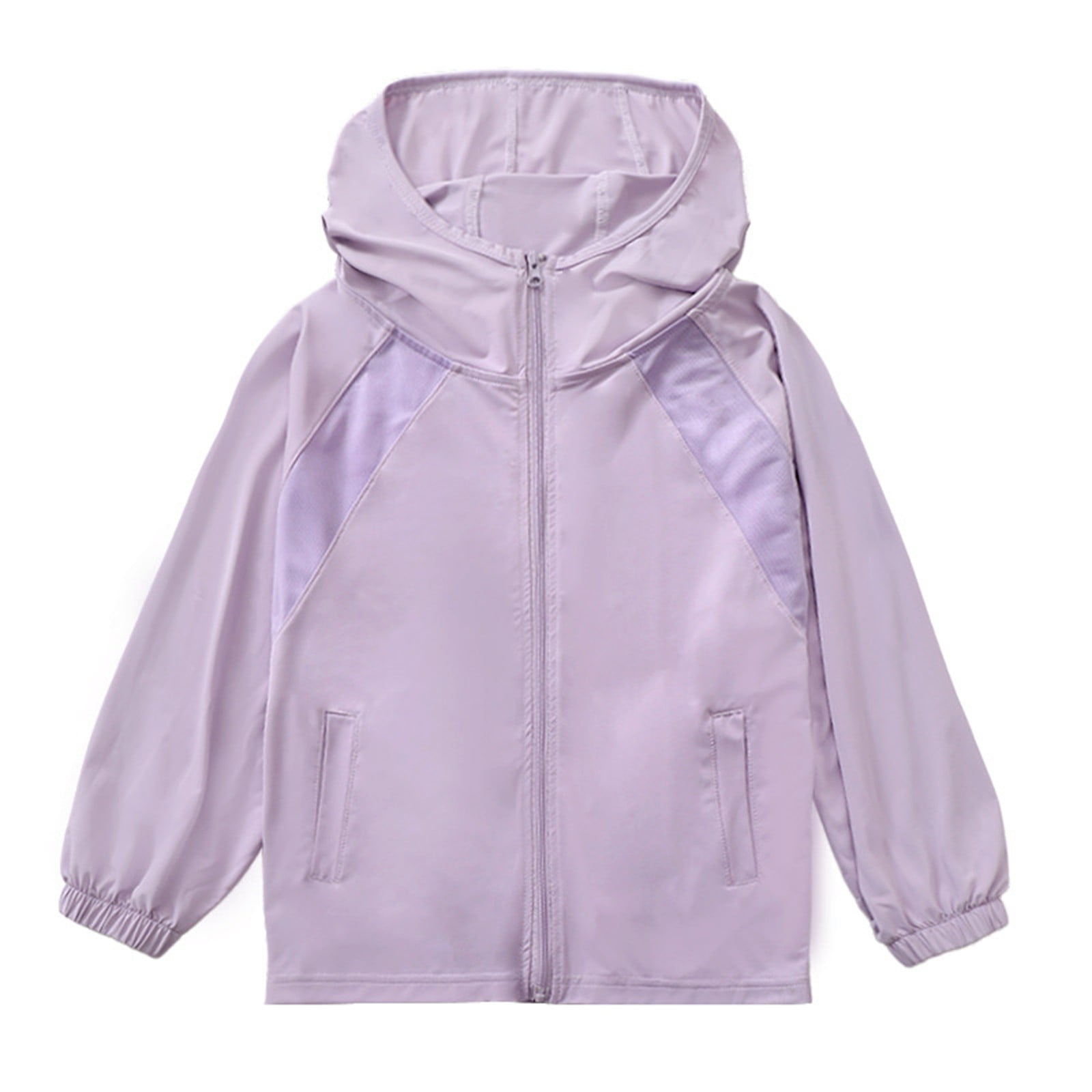 WOYY Tween Girls Sun Protection Hooded Jacket Lightweight Zipper Coat ...