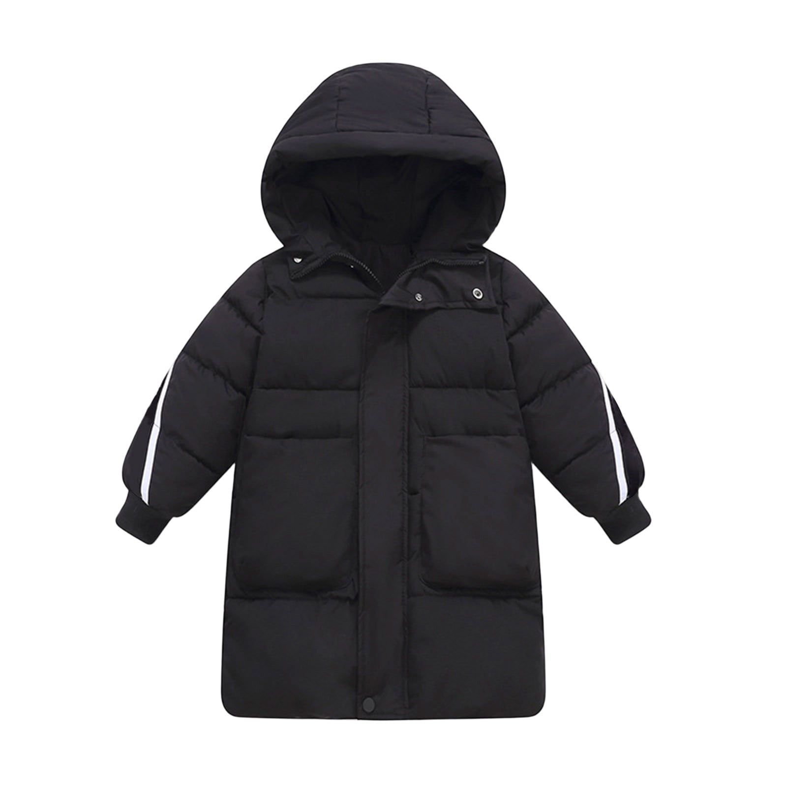 WOYY Winter Girls Down Coat Long Puffa Jacket Winter Warm Hooded ...