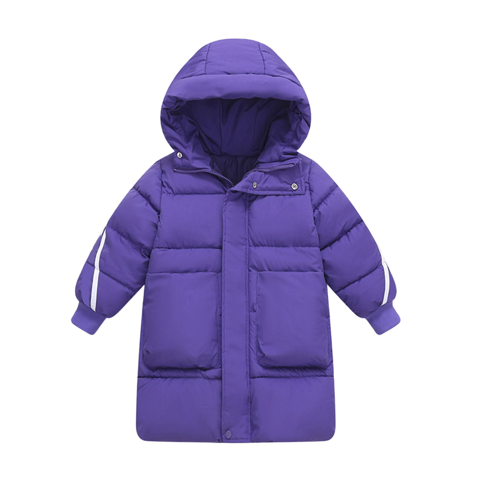 WOYY Winter Girls Down Coat Long Puffa Jacket Winter Warm Hooded ...