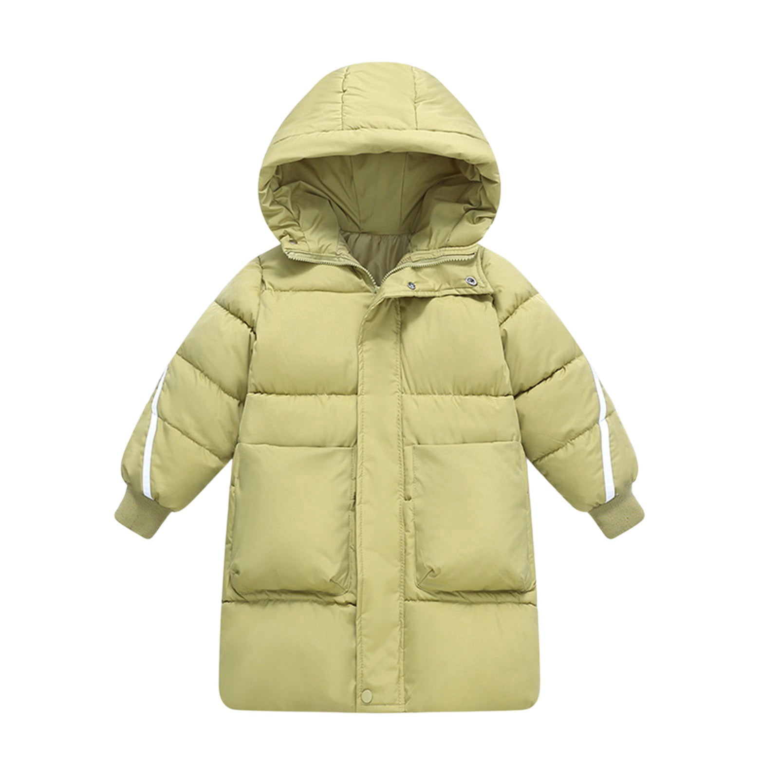 WOYY Winter Girls Down Coat Long Puffa Jacket Winter Warm Hooded ...