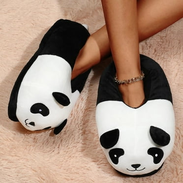 Cute Animal Slipper For Women Girls Kawaii Fluffy Winter Warm Slippers Woman Cartoon Milk Cow ...