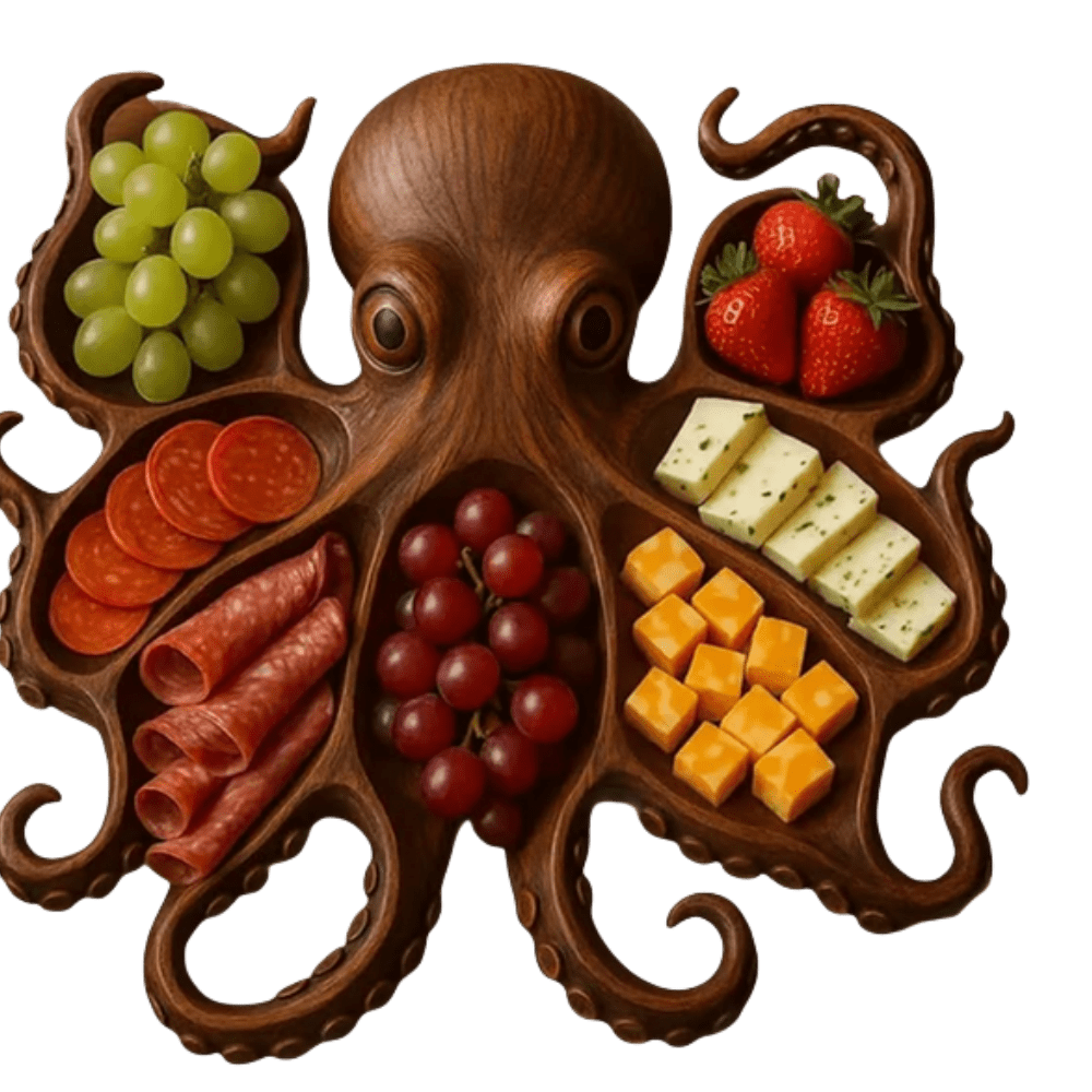 WOZII 11 Inch Octopus Charcuterie Platter, Playful and Sophisticated ...