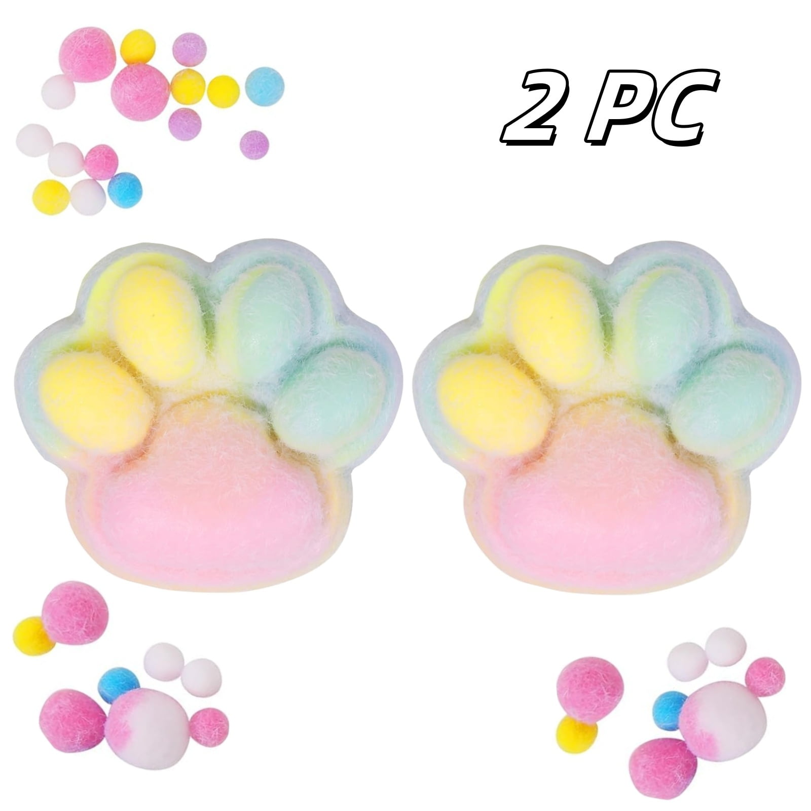 WOZII_toy Handmade Big Cat Paw Silicone Squeeze Toys, Cat Paw Taba ...
