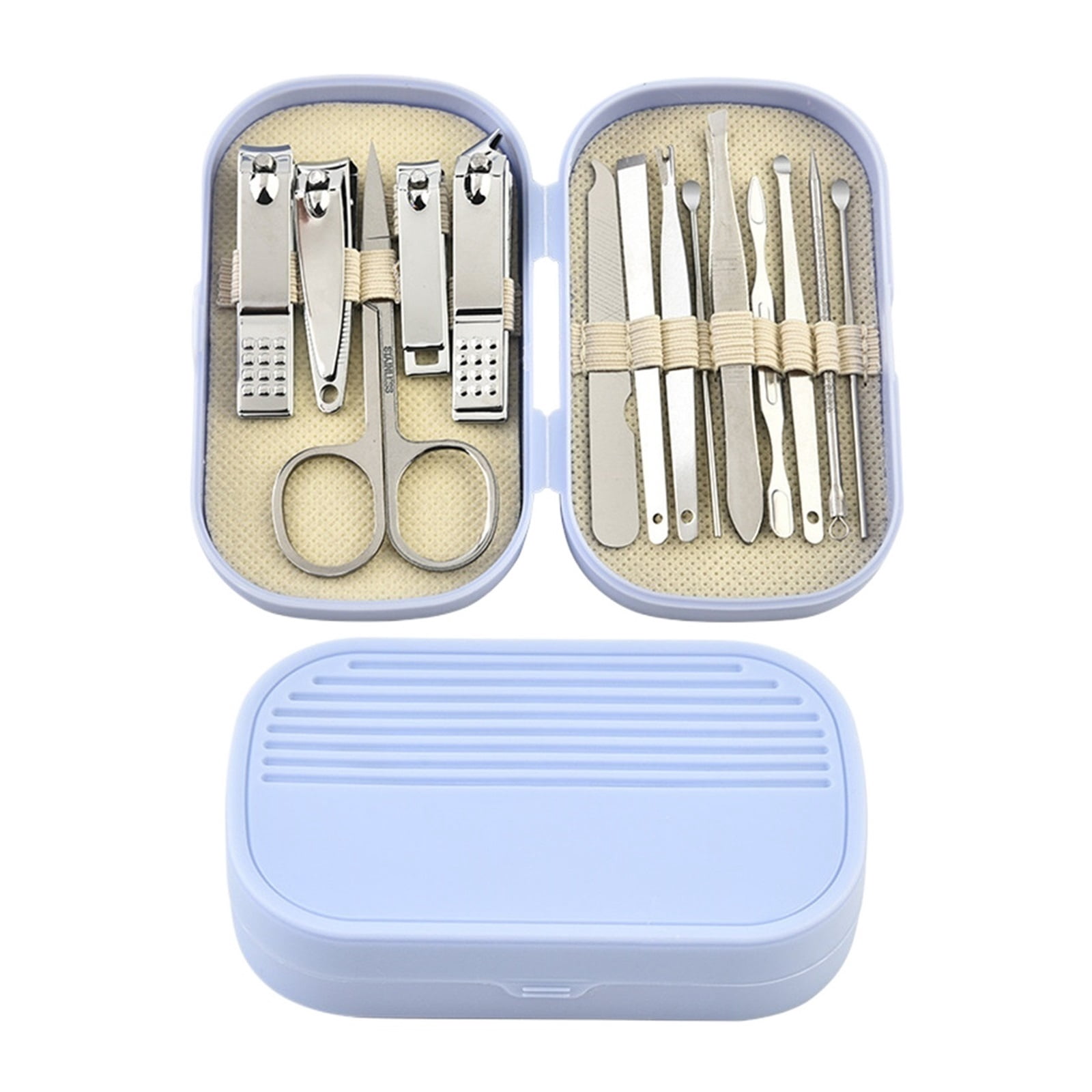 WP 14-Piece Stainless Steel Manicure & Pedicure Kit with Modern Style ...