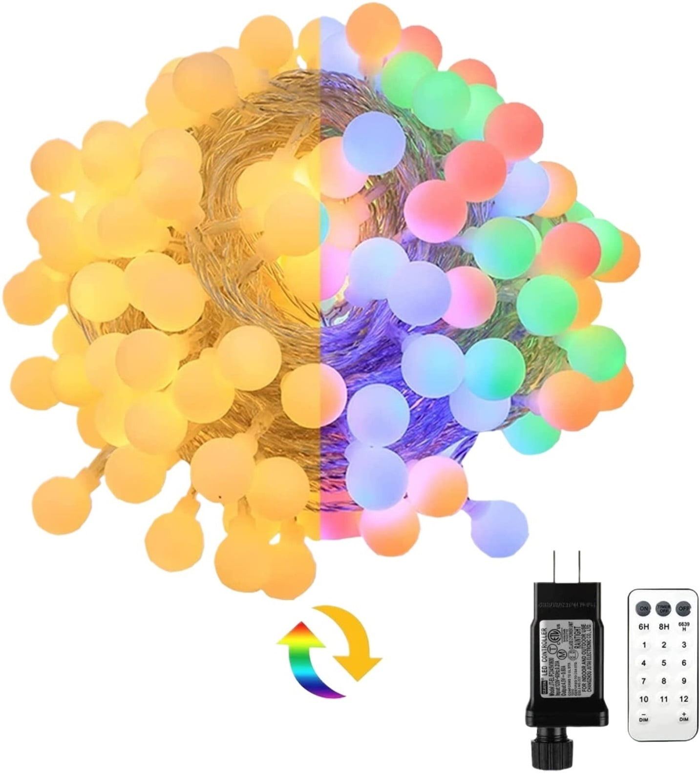 WP 150pcs LED Plug-in String Lights Indoor and Outdoor Colour Changing ...