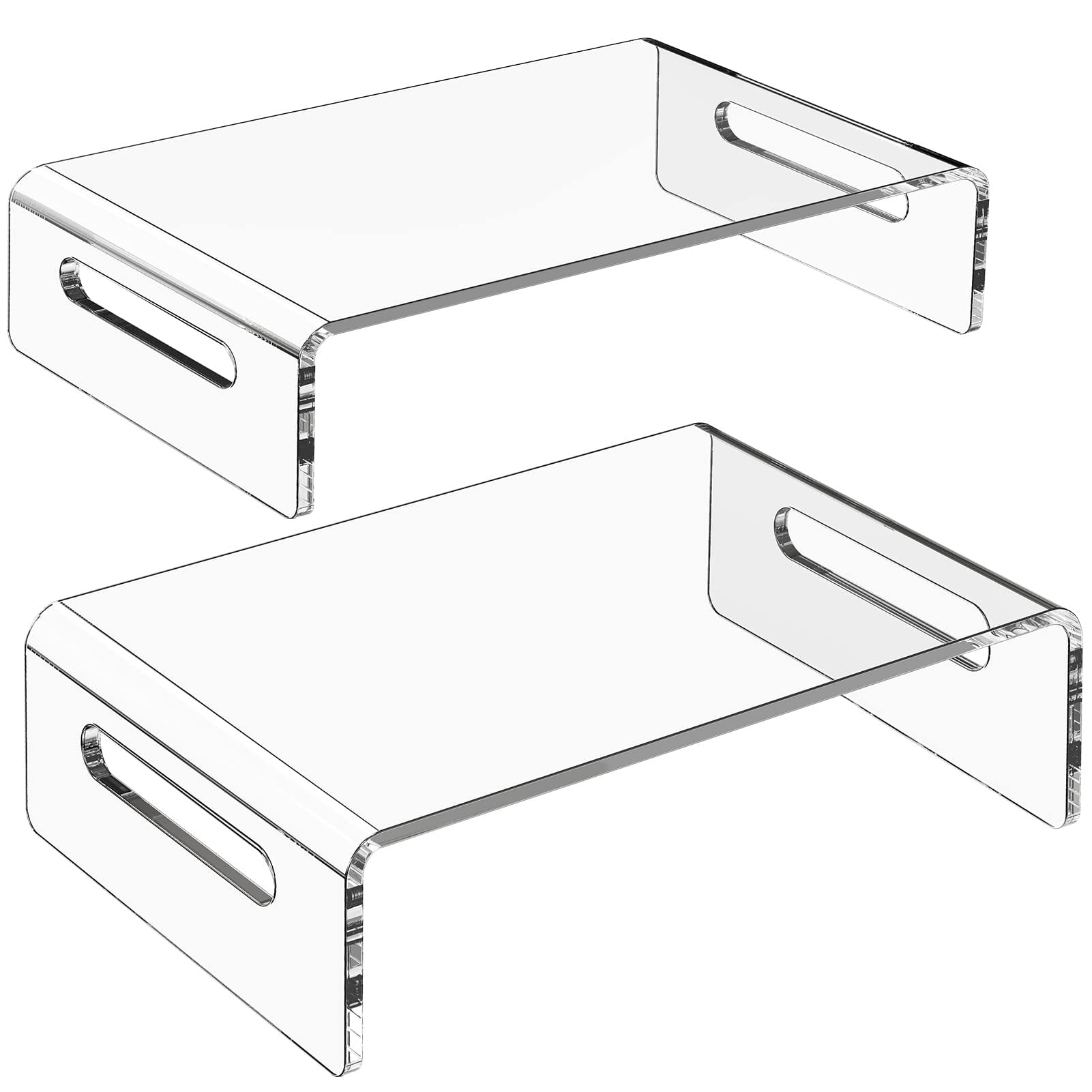 WP 2 Pack Monitor Stand, Acrylic Monitor Stand for Computer, Laptop ...