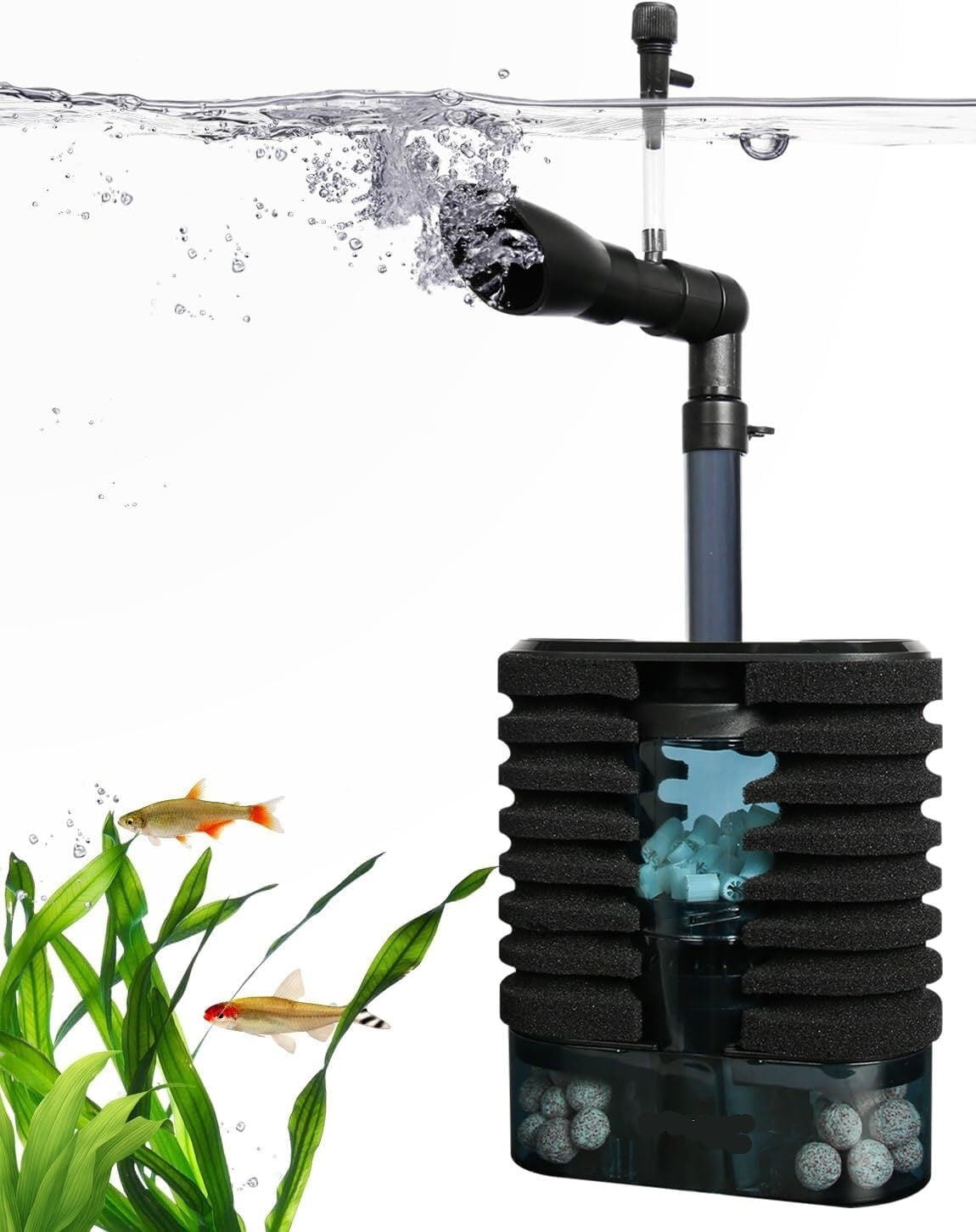 WP Aquarium Filter Sponge Filter, Submersible Fish Tank Filters Built ...