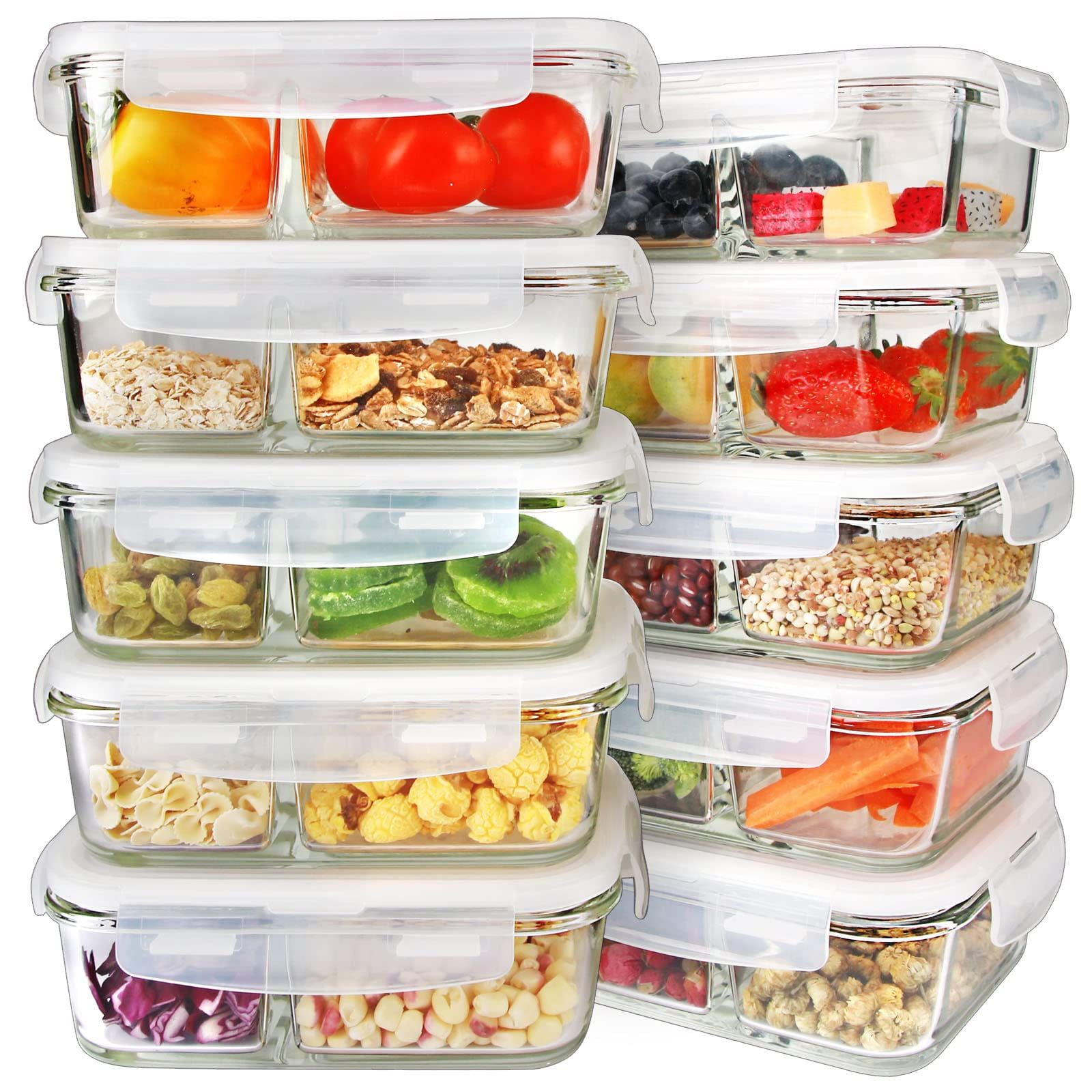 WP Glass Meal Prep Containers Meal Prep Bowls Food Storage Containers ...