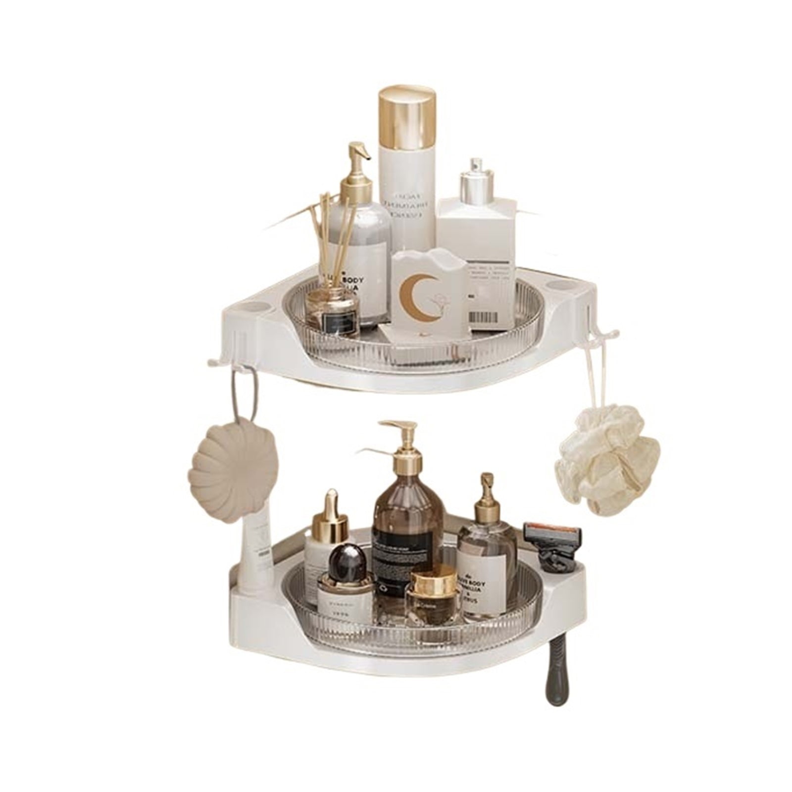 WP Rotating Shelf Bathroom Wall Mounted Shelf Corner Shelf Skin Care ...