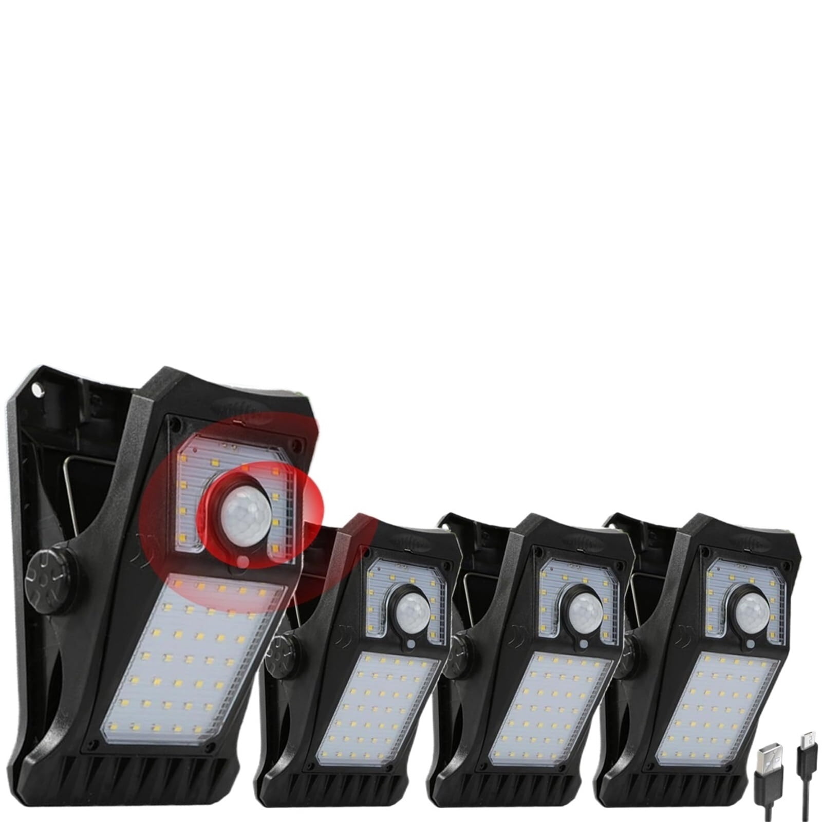 WP Solar Lights Outdoor,3 Light Modes Chain Link Fence Lights Solar ...