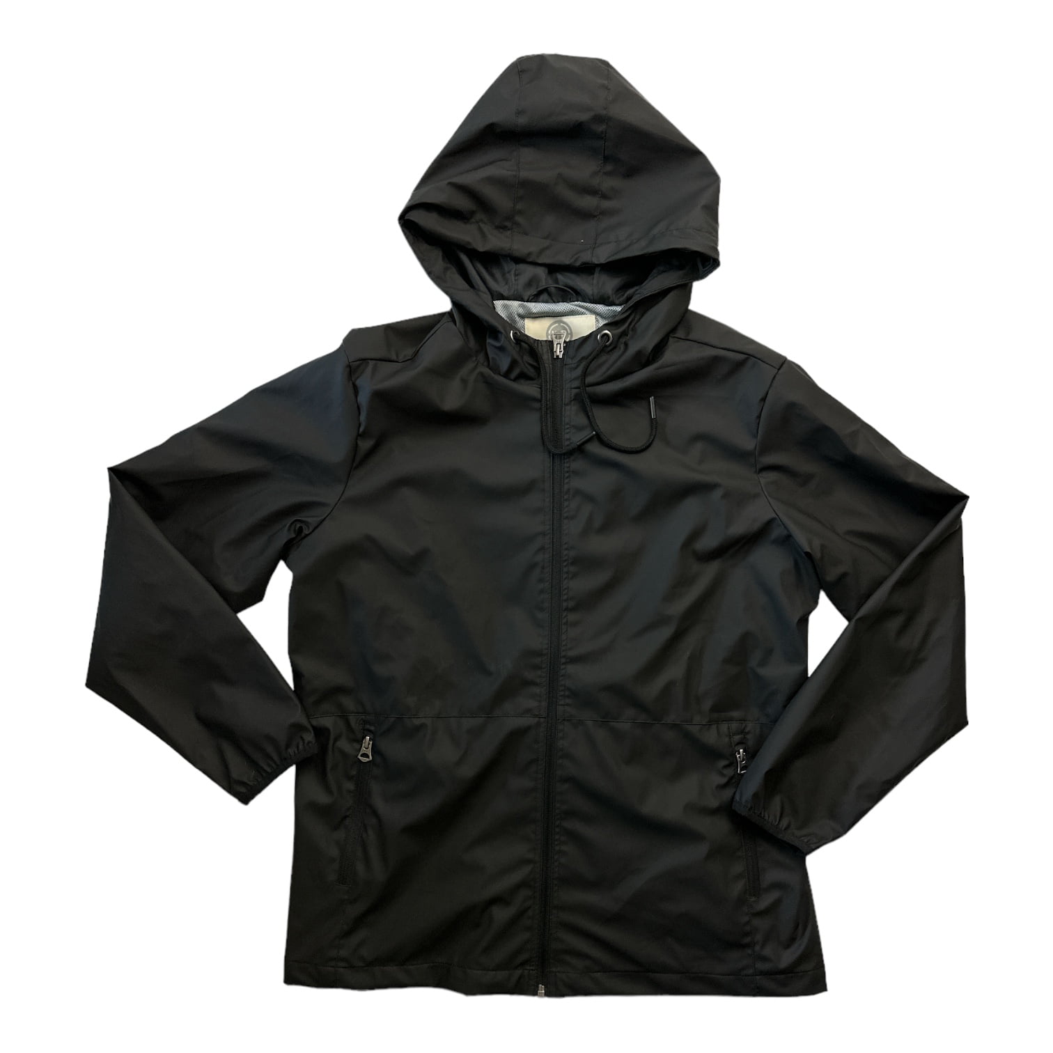 WP Weather Proof Women's Casual Lightweight Hooded Rain Jacket (Black ...