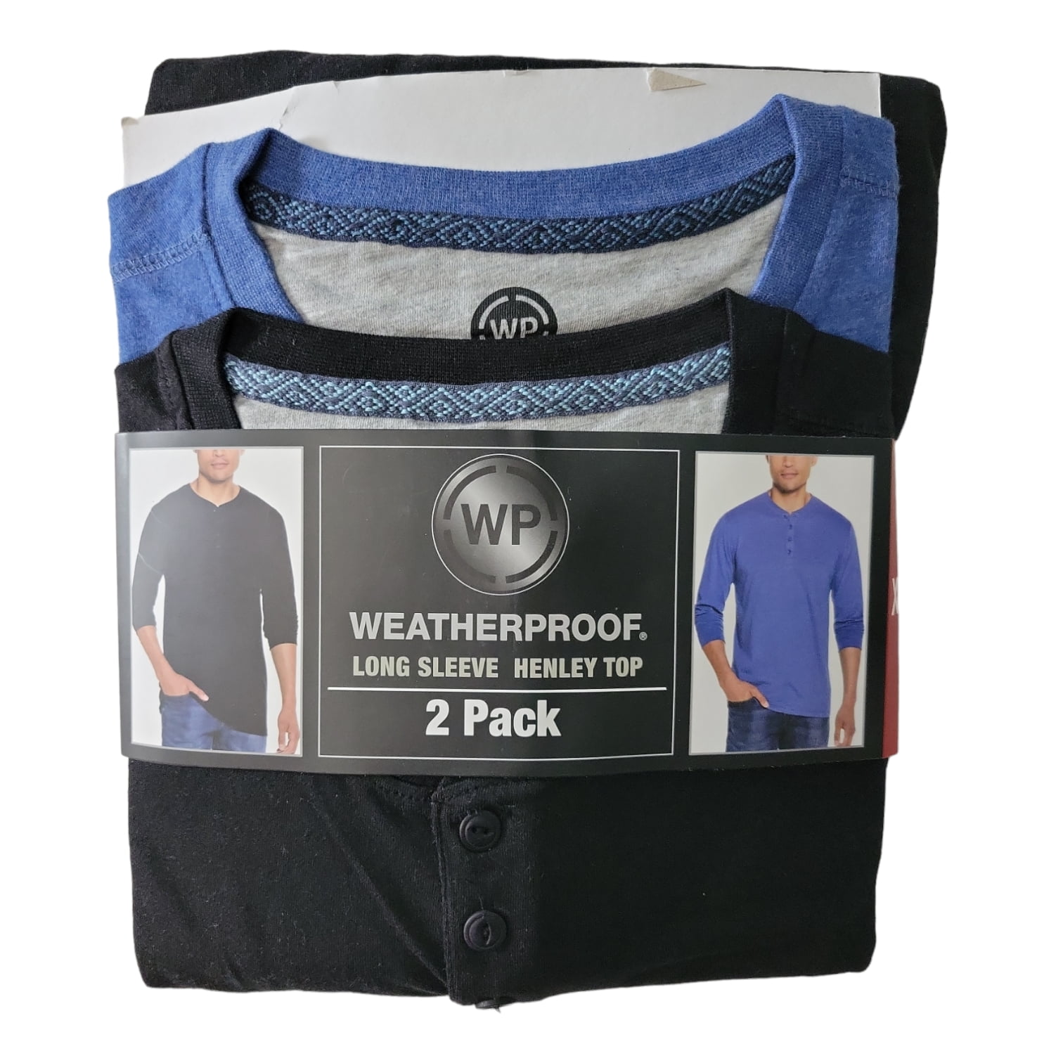 WP Weatherproof Men's Long Sleeve Four Button Tagless Super Soft Henley ...
