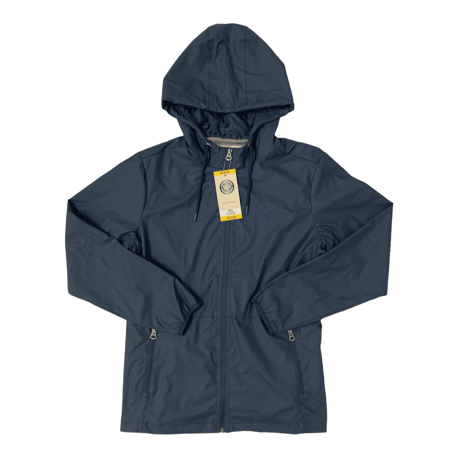 WP Weatherproof Women's Lightweight Full Zip Rain Slicker Jacket (Dark ...