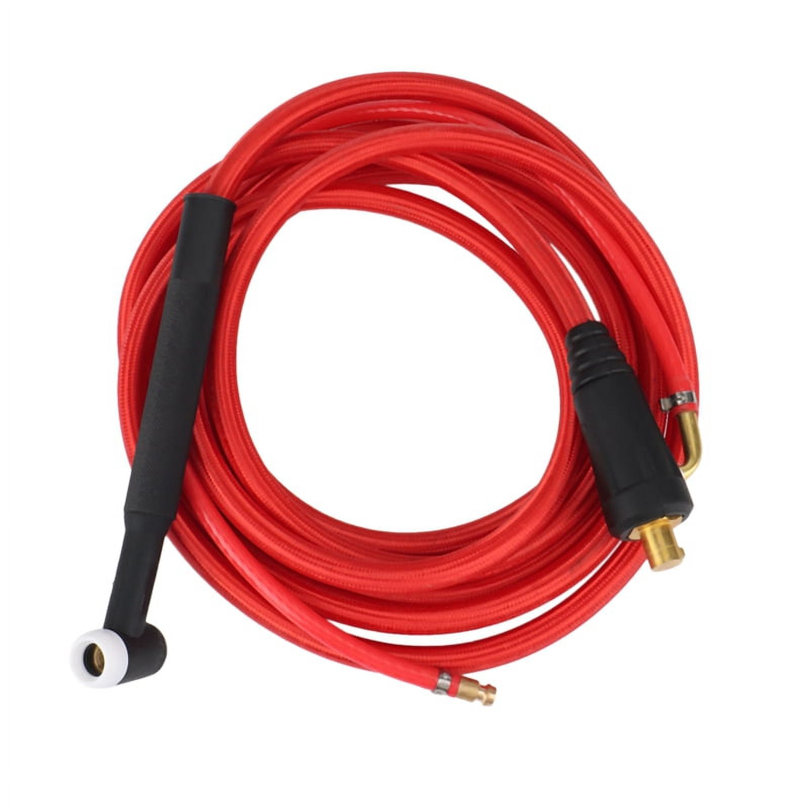 WP17F TIG Welding Torch Quick Connector GasElectric Integrated Red Hose ...