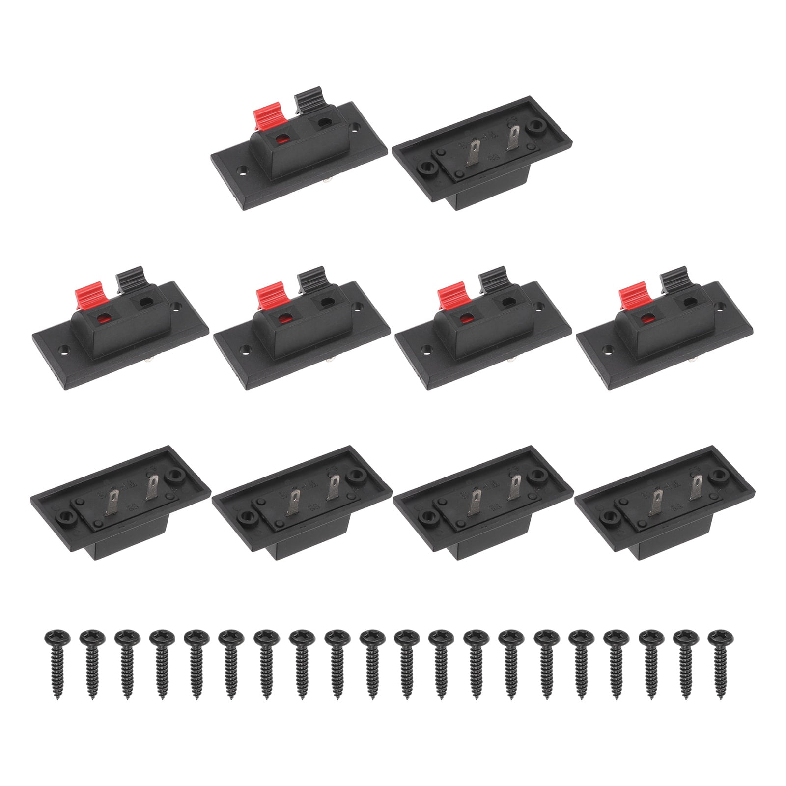 WP2-3 Square Speaker Box Terminal Clip, 2 Way Black Red Jack Socket ...