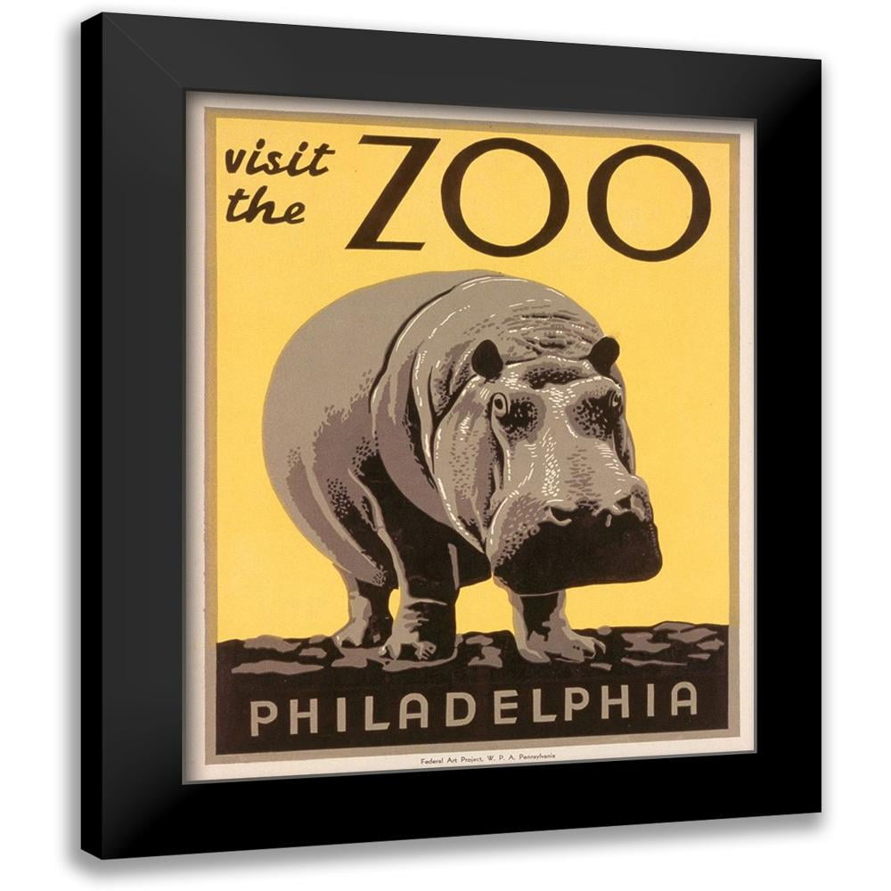 WPA 15x18 Black Modern Framed Museum Art Print Titled - Visit the zoo ...