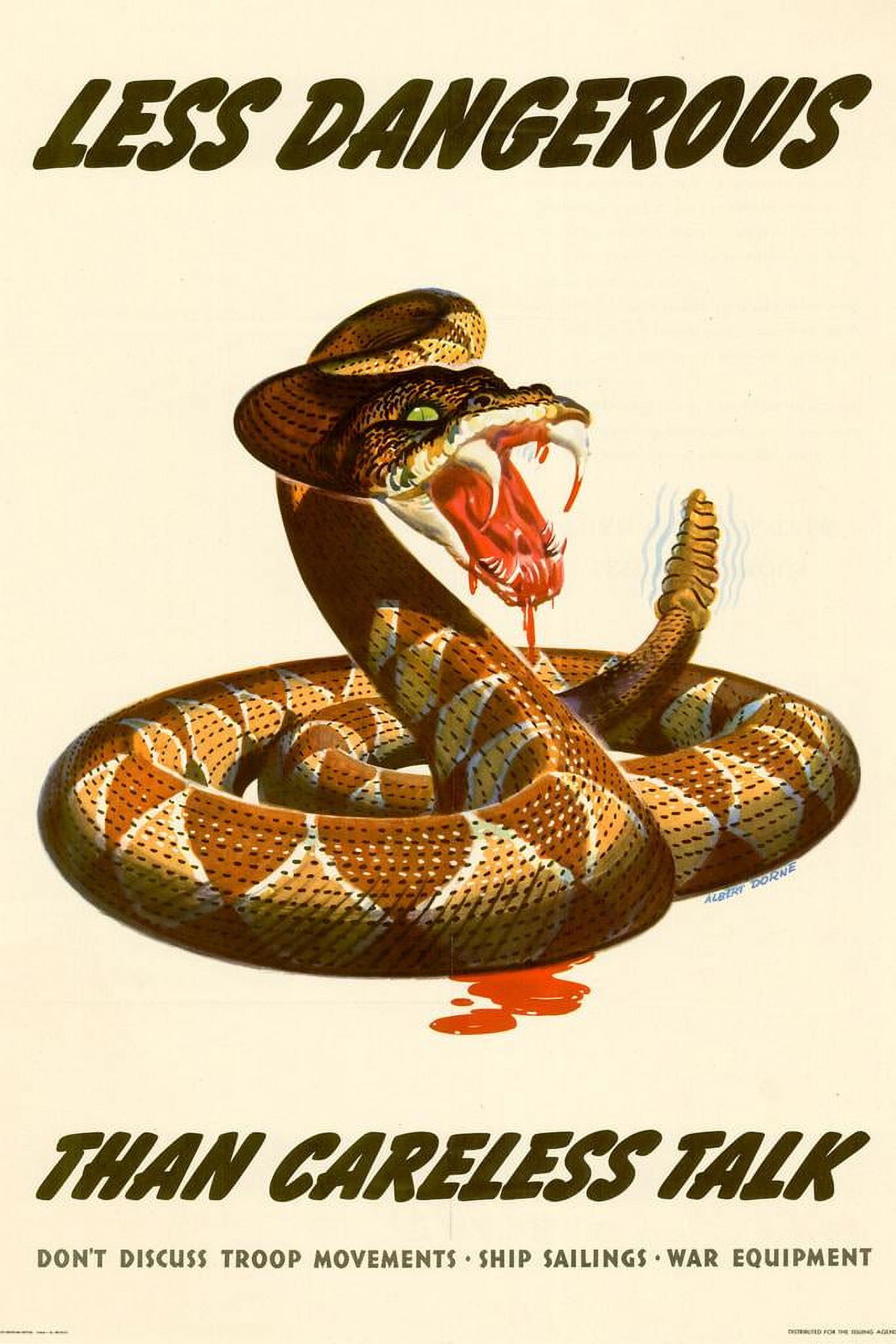 WPA War Propaganda Less Dangerous Than Careless Talk Dont Discuss Troop ...
