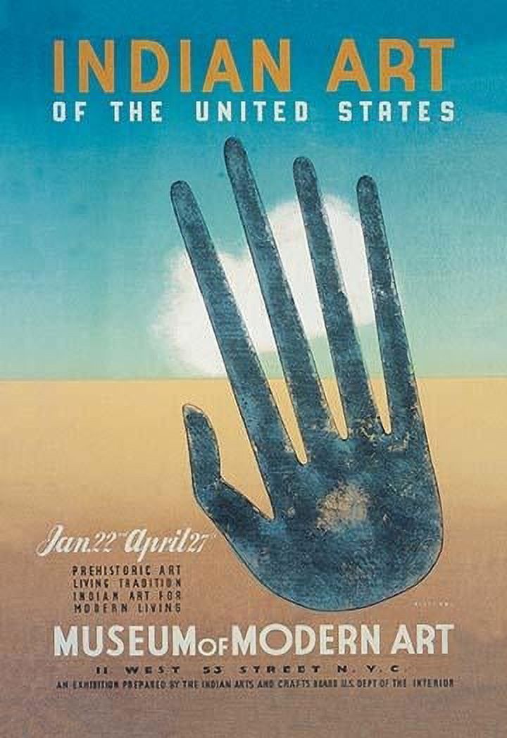 WPA poster of Native American or tribal art, "Indian art of the United ...