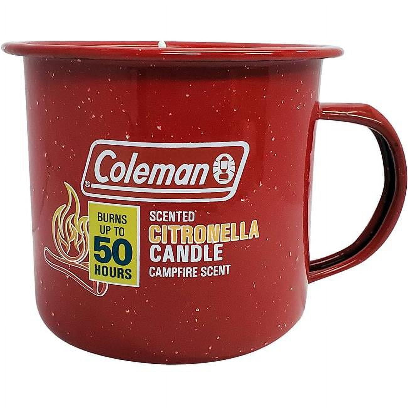 WPC 6 oz Coleman Tin Mug Outdoor Citronella SMores Scented Candle, Red ...