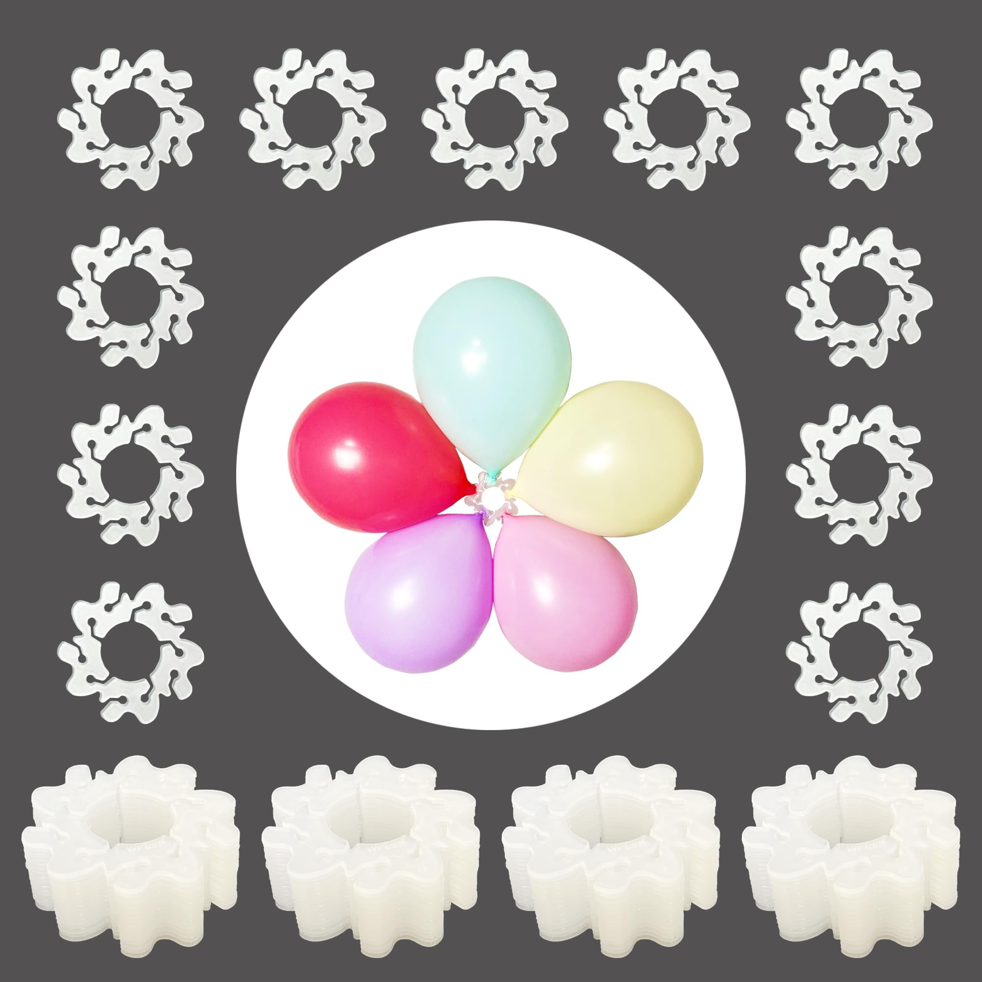 WPESI Balloon Clips 60 pcs,Balloon Connectors Clip Holders for,Balloon ...