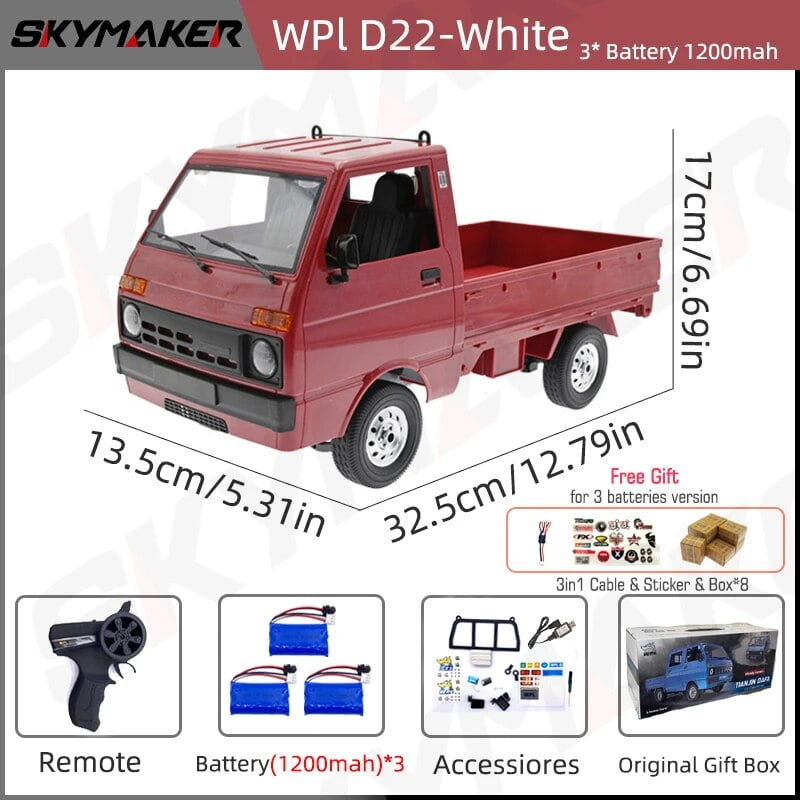 WPL D22 D32 1:10 RC Car 2.4G Remote Control Climbing LED Off-Road RC ...