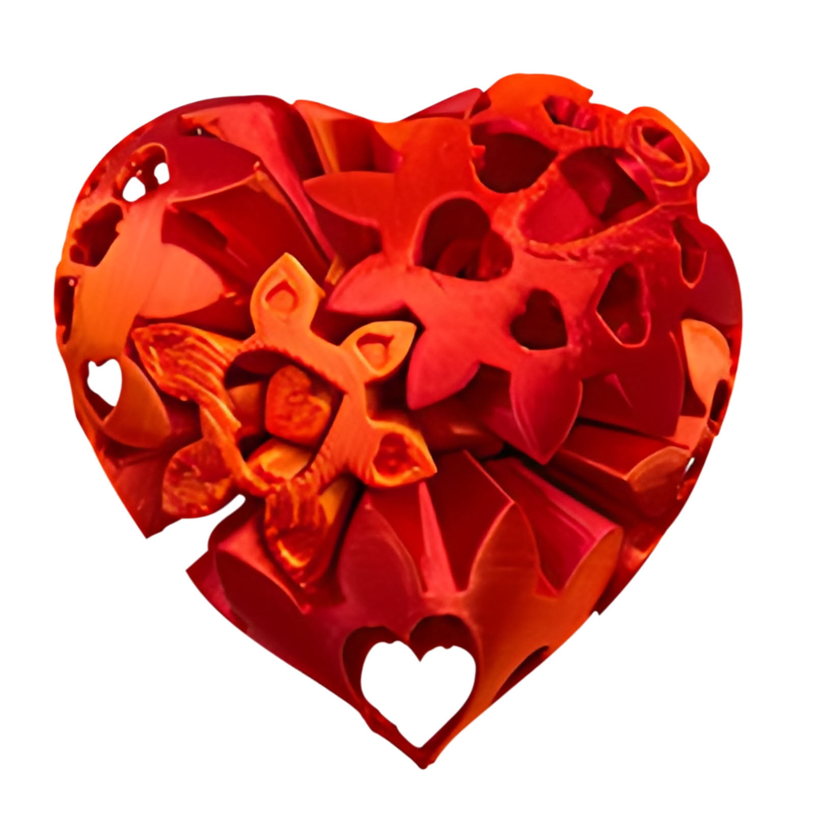 WPNMASNP Heart 3D Printed Gear Love Heart, Spin Gear Cube Fidget Toy ...