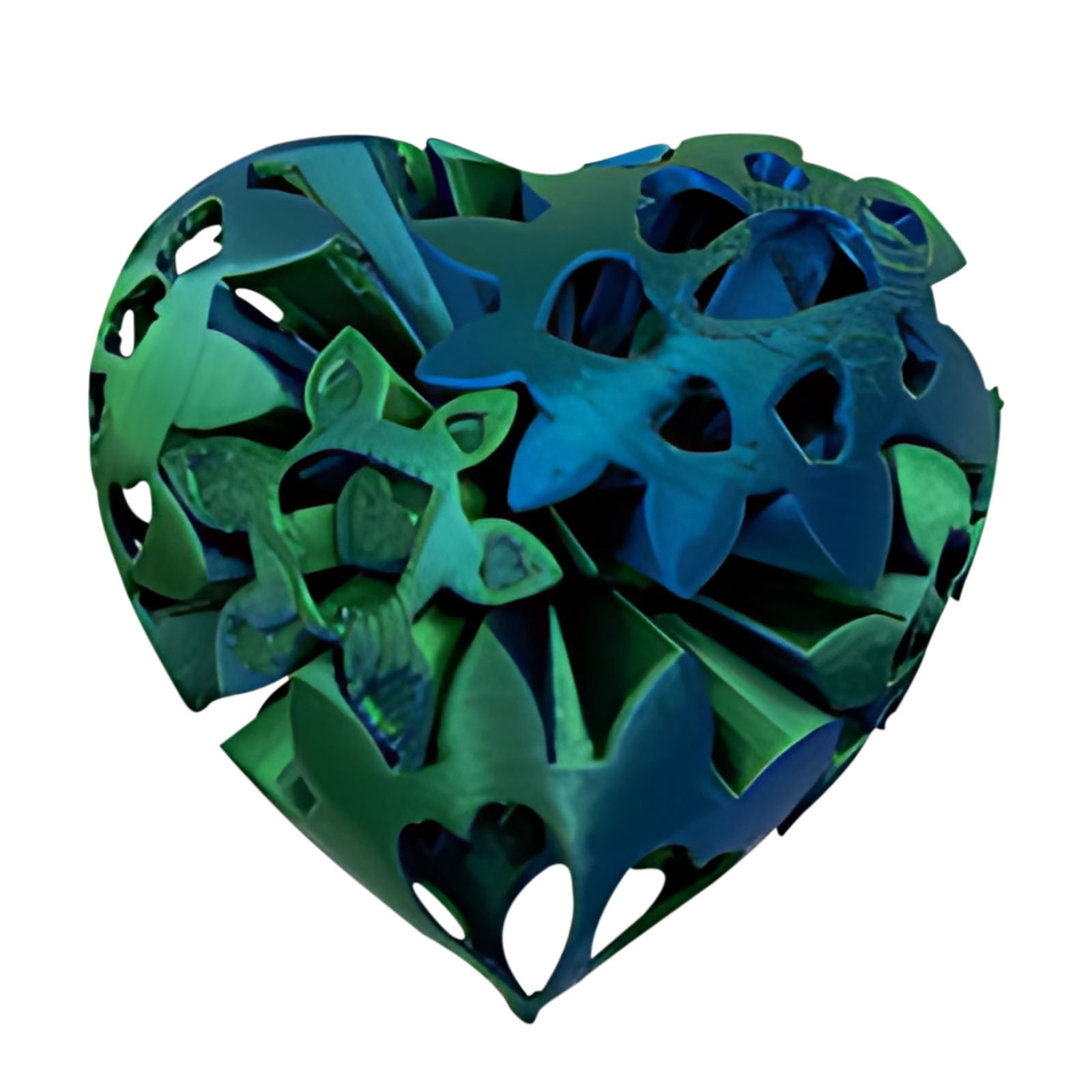 WPNMASNP Heart 3D Printed Gear Love Heart, Spin Gear Cube Fidget Toy ...