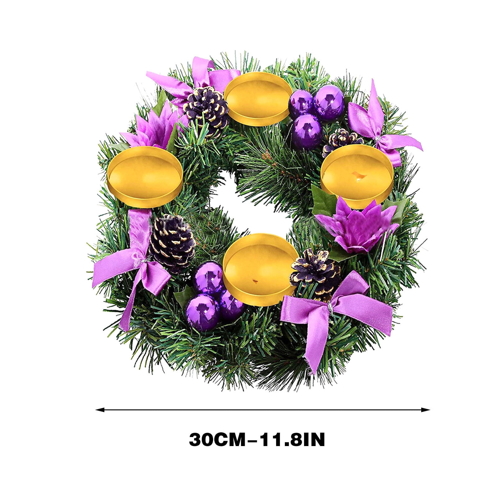 WPNMASNP Purple Ribbon Christmas Advent Wreath - for Advent Calendar ...
