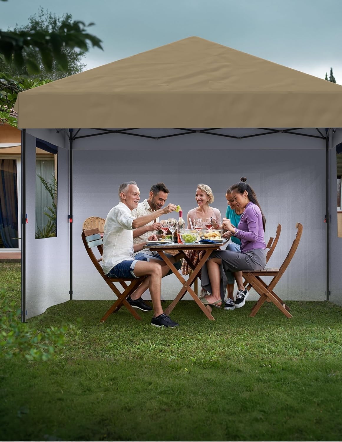 COZONY 10'x10' Pop Up Canopy Tent, Waterproof and UV Protection, 4 ...