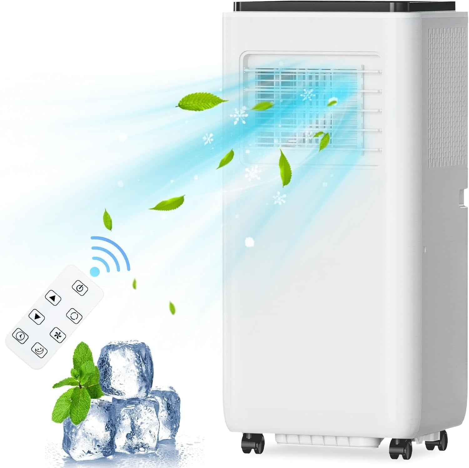 WPOND 8,000 BTU 3-in-1 Portable AC & Dehumidifier, Remote Control ...
