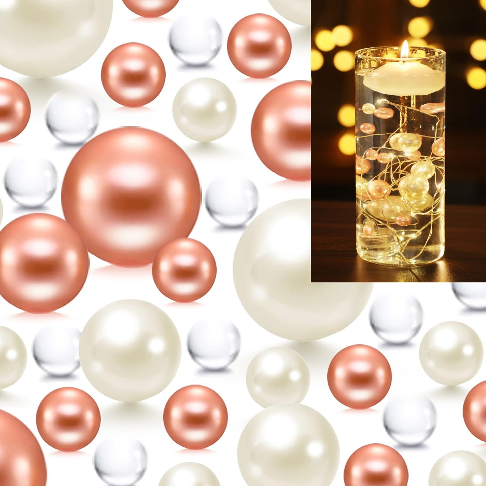 WPPNSY 200 PCSEGSC Floating Beads for Centerpiece Beads for Vases ...