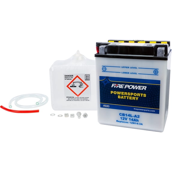 WPS Conventional 12V Heavy Duty Battery With Acid Pack CB14L-A2 ...