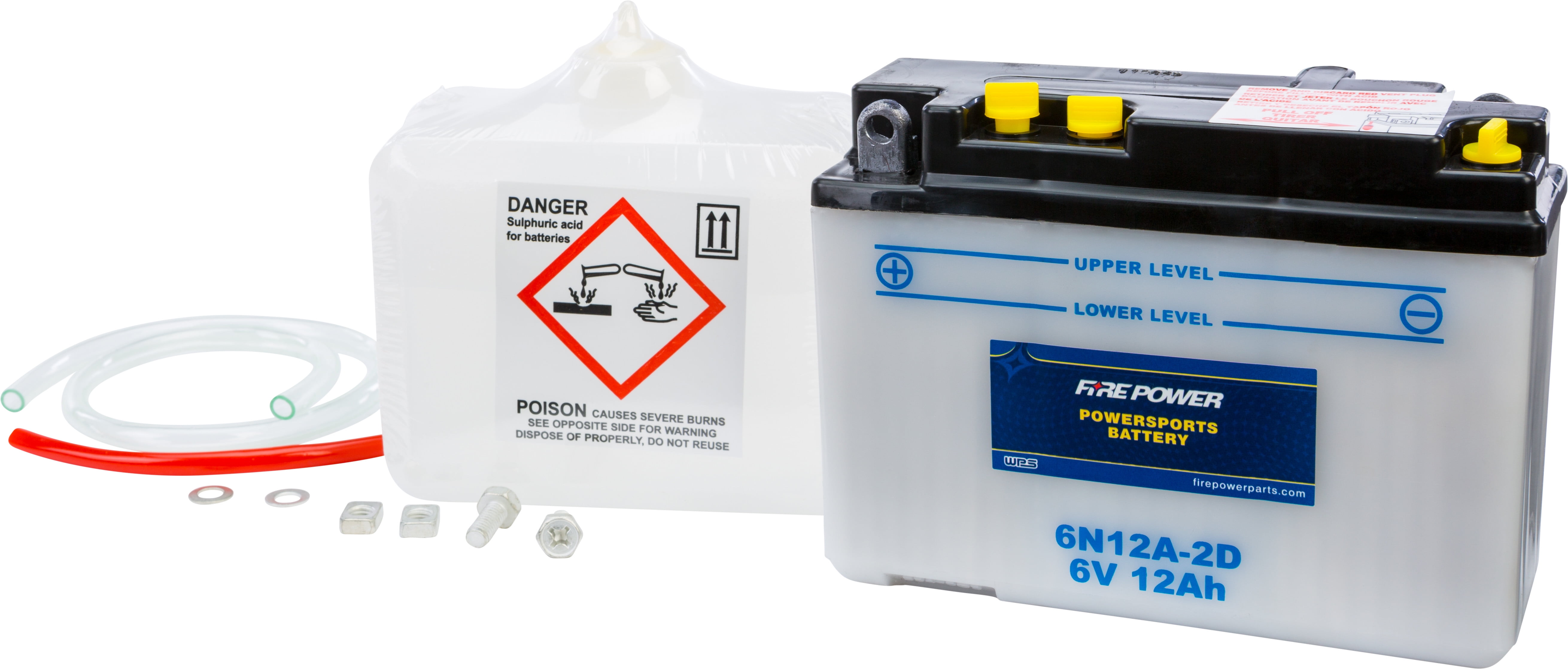 FIRE POWER Battery W/Acid 6V 6N12A-2D - Walmart.com