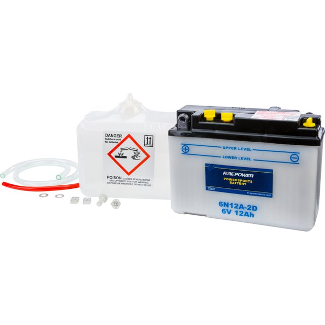 WPS - Western Power Sports 6N12A-2D; Battery W / Acid Pack 6N12A-2D ...