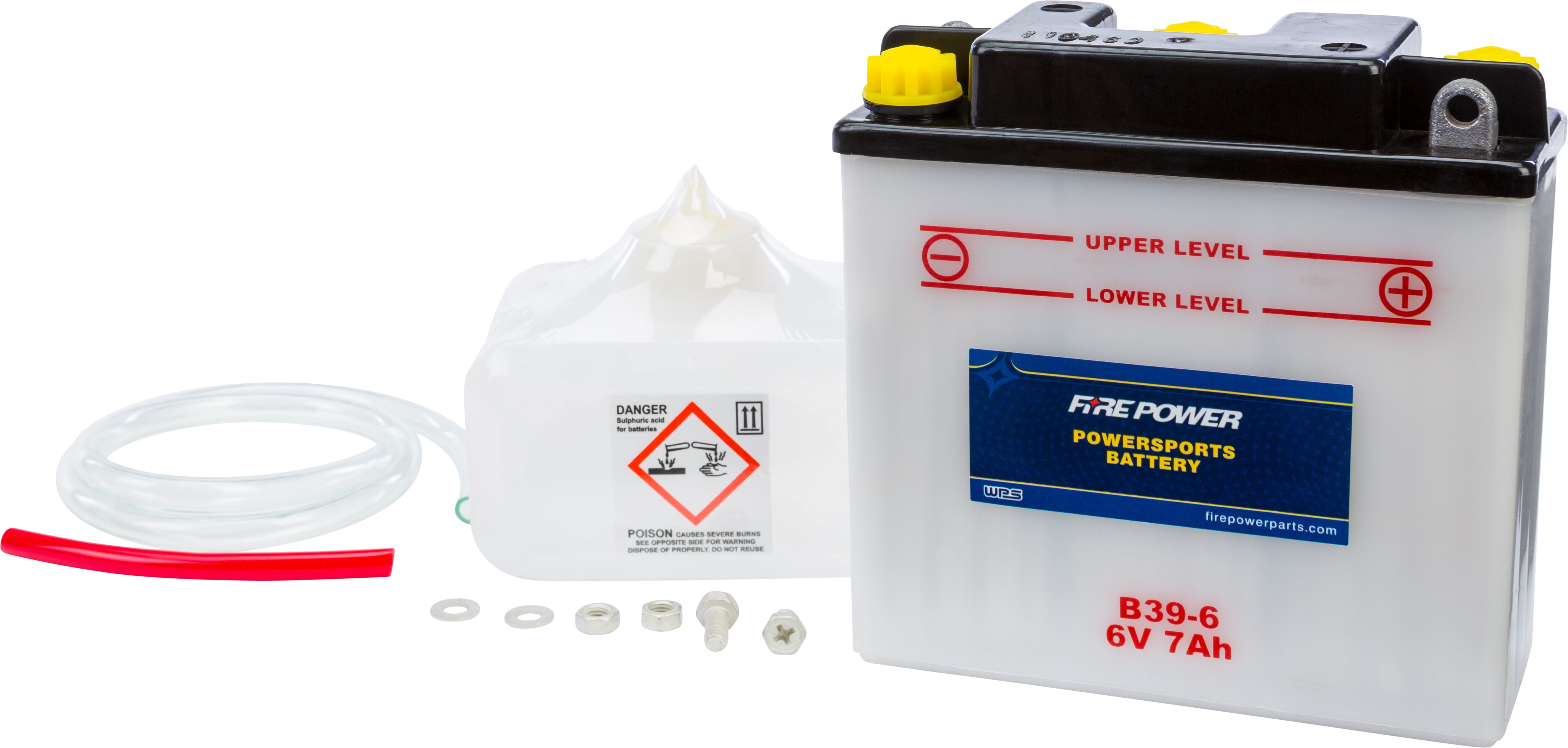 WPS - Western Power Sports B39-6; Battery W / Acid Pack B39-6 - Walmart.com