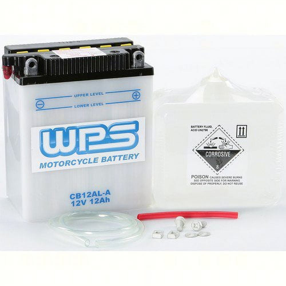 WPS - Western Power Sports CB12AL-A2; 12V Heavy Duty Battery W / Acid ...