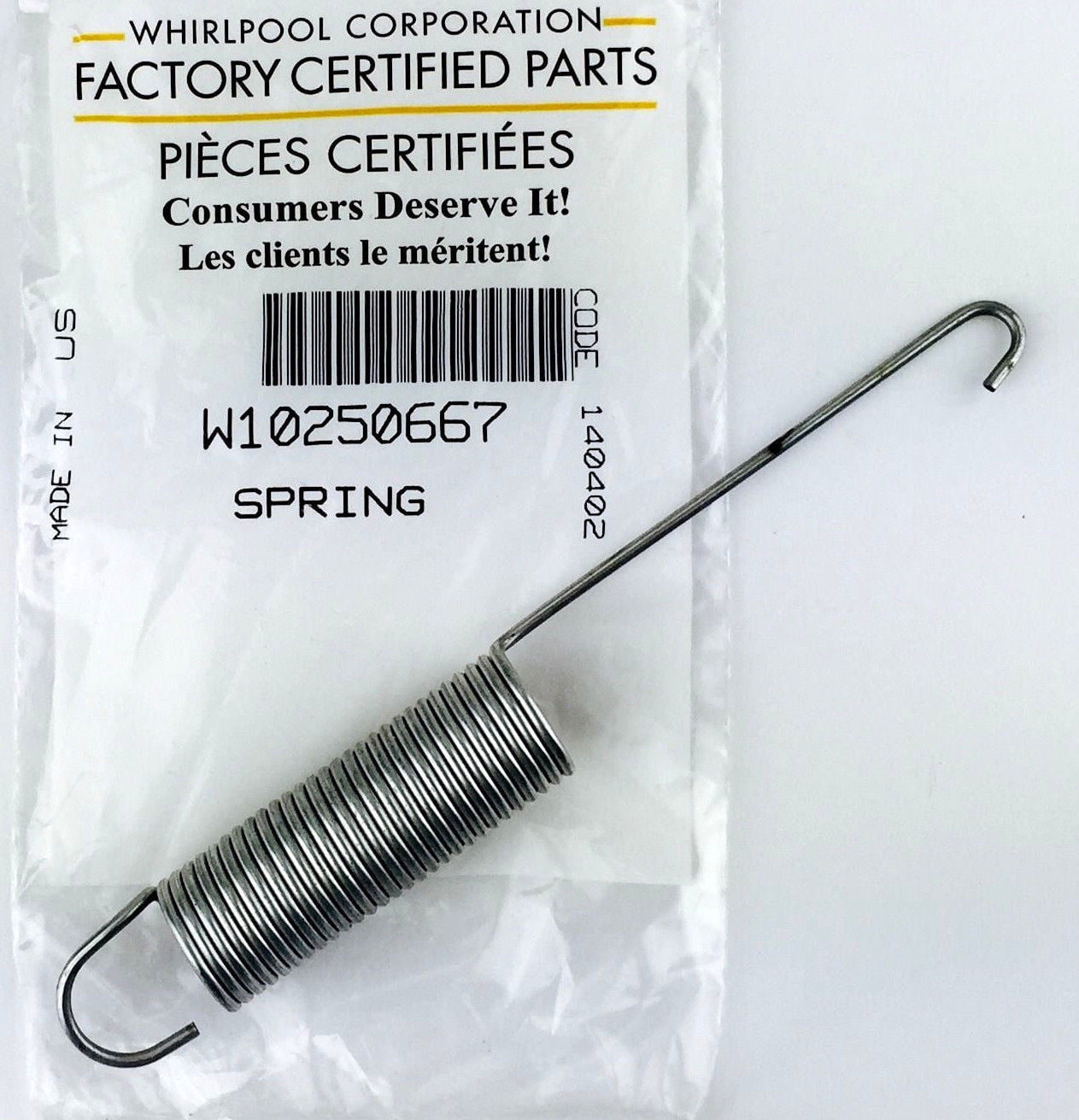 WPW10250667 Genuine OEM Whirlpool Washer Suspension Tub Spring ...