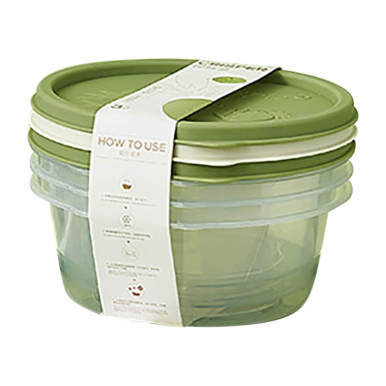 WPXZTANG Plastic Bowls Food Storage Container with Lid for Leftovers ...