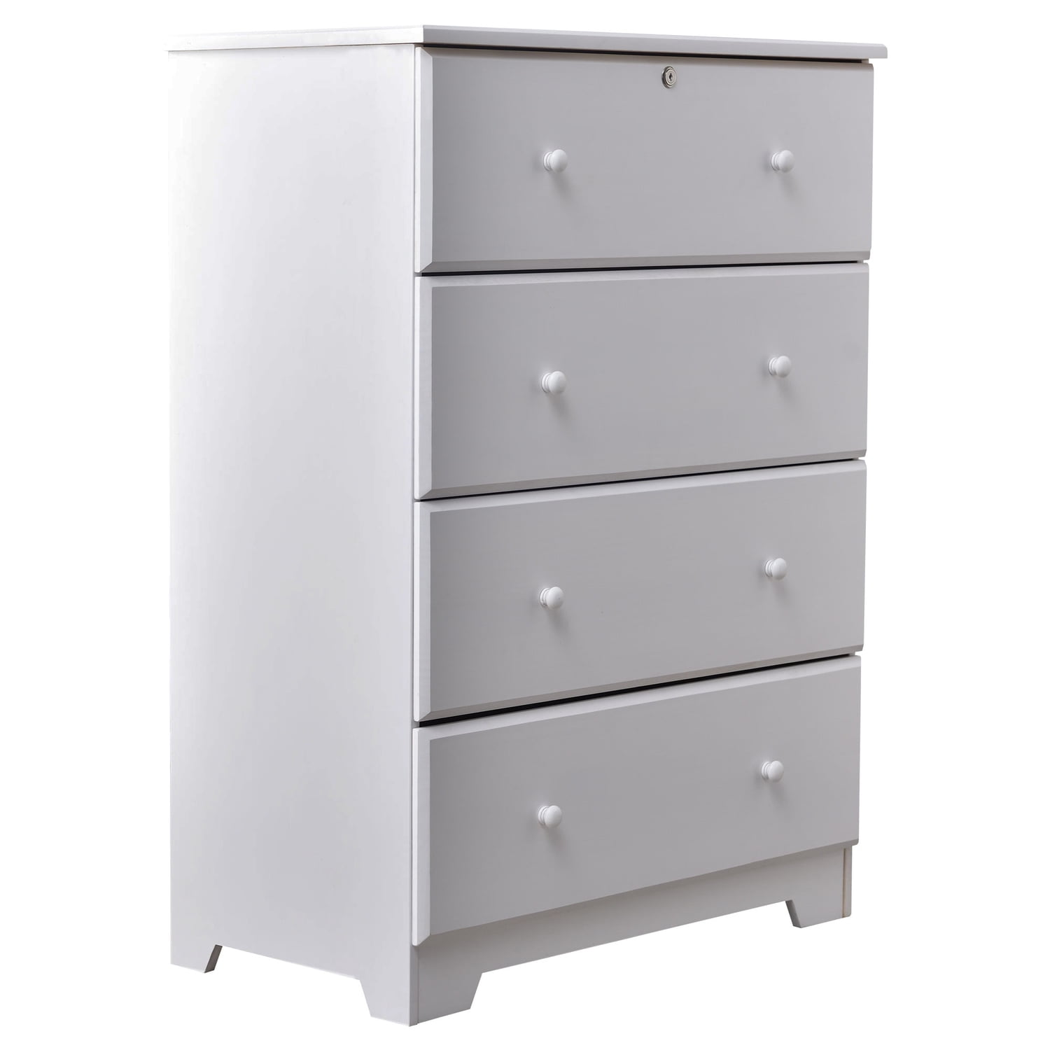 WPfurniture Isabela Collection Solid Pine Wood 4 Drawer Chest Dresser ...