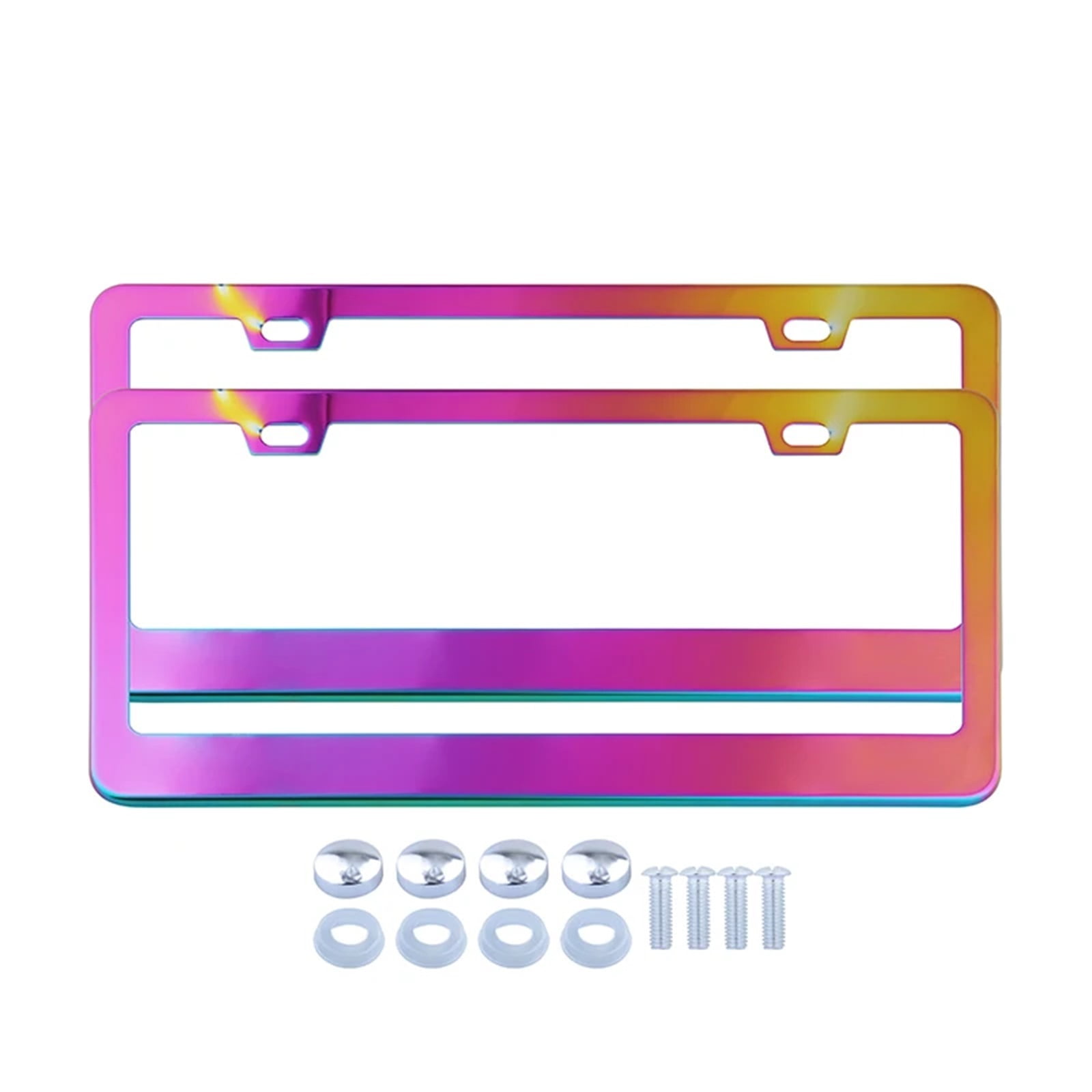 WQ American Standard General License Plate Frame Colorful Stainless ...