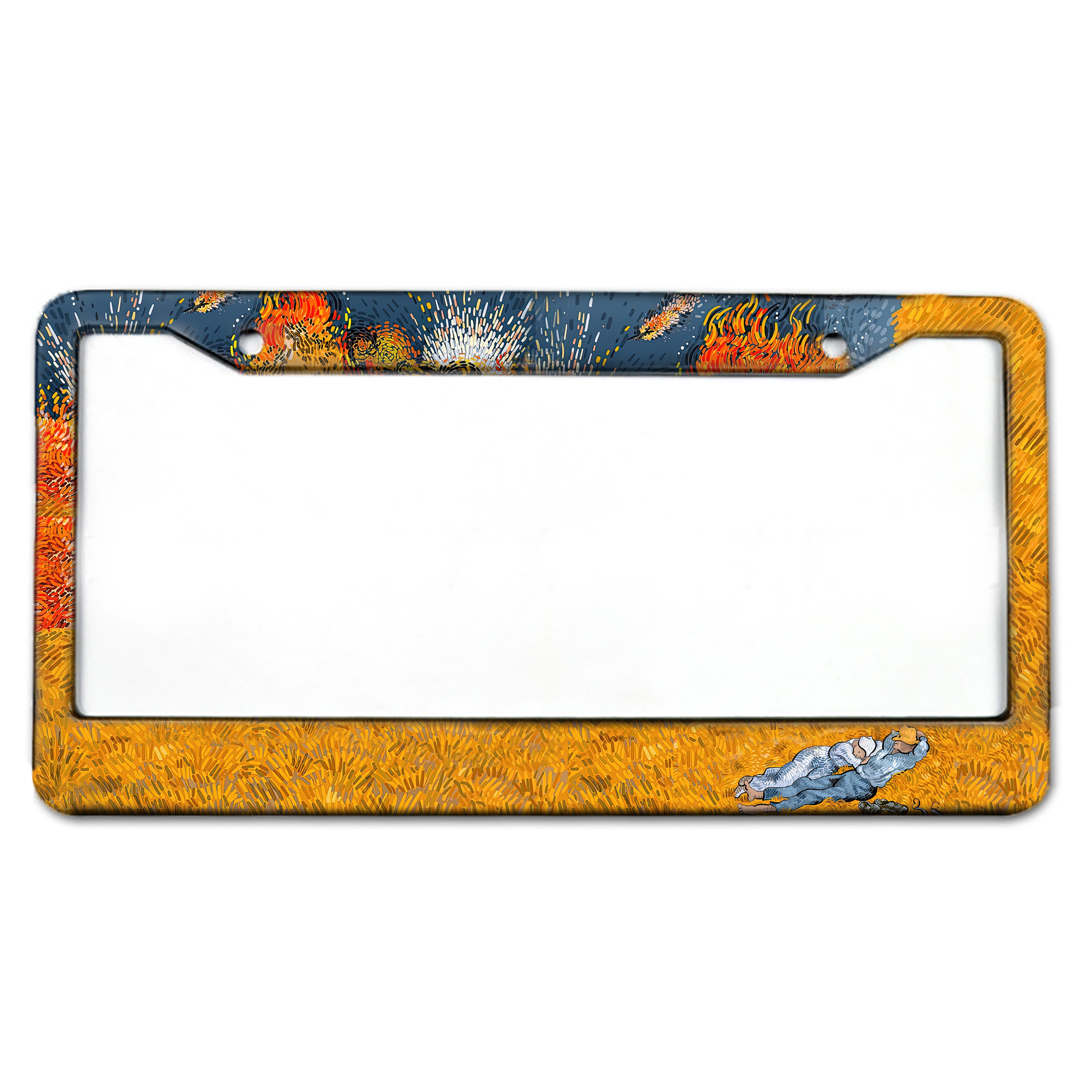 WQ Van Gogh oil painting North American American standard license plate ...