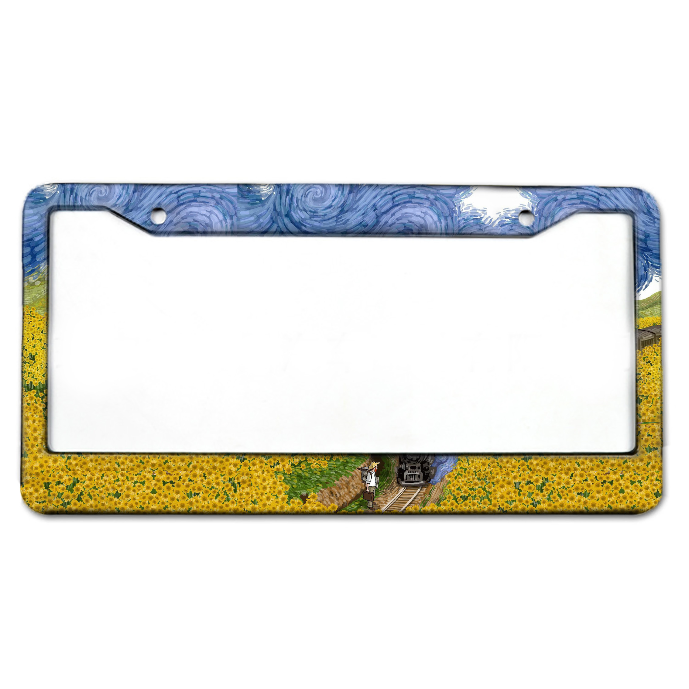 WQ Van Gogh oil painting North American American standard license plate ...