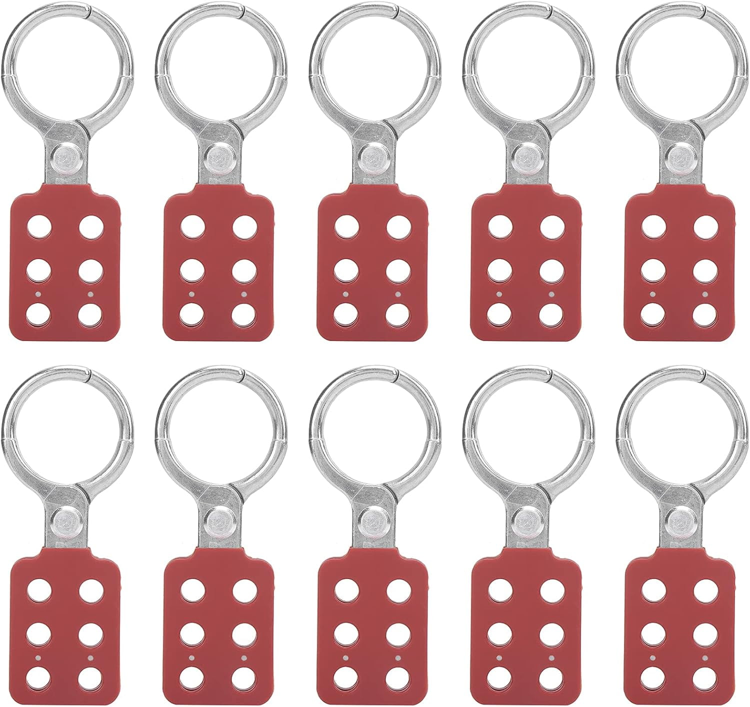 WQBLQH 10pc M Lockout Tagout Hasp 38mm / 1.5in, 6 Holes Interlock ...