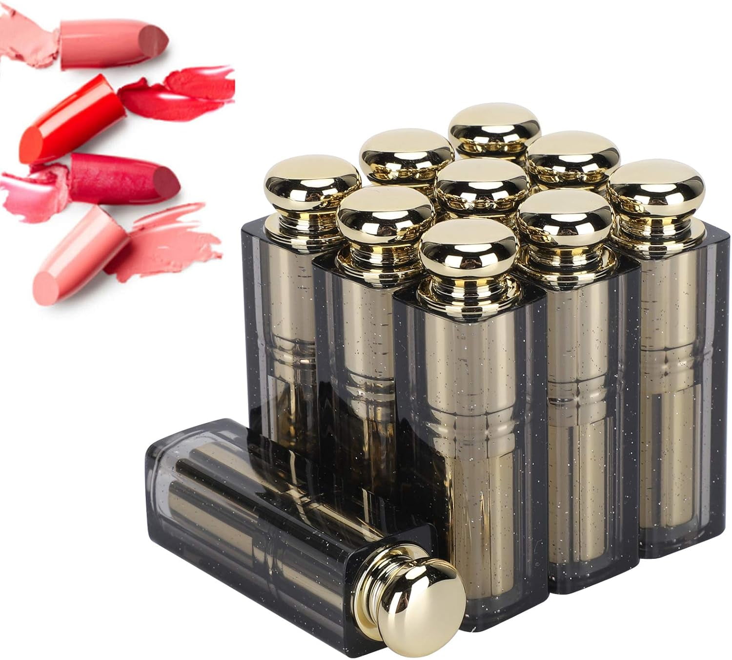 WQBLQH 10pcs Lipstick Empt Tube, DI Lip Balm Refillable Container ...