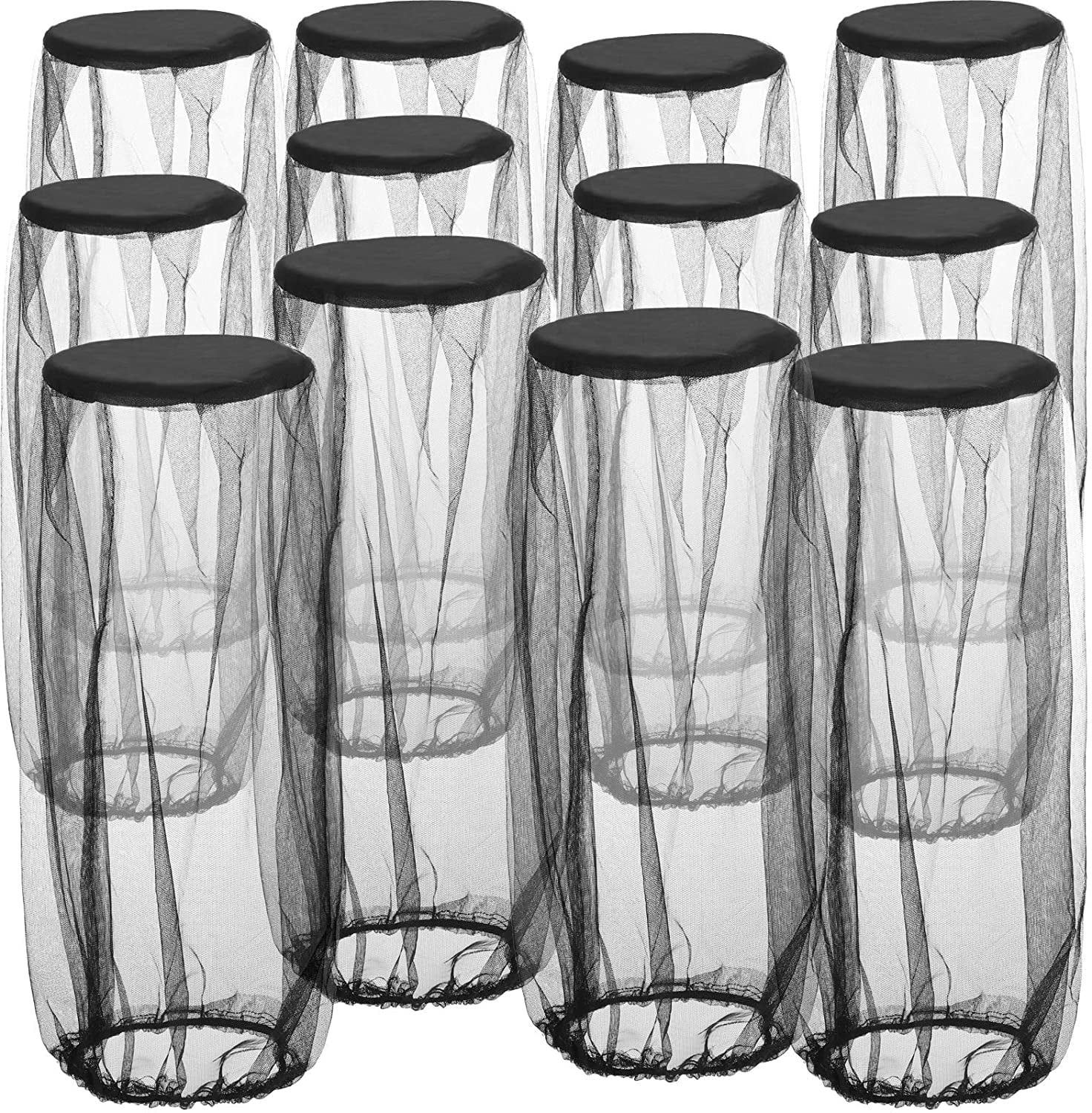 WQBLQH 12 Pcs Mosquito Head Net Mesh Bug Face Netting Wearable Mesh ...