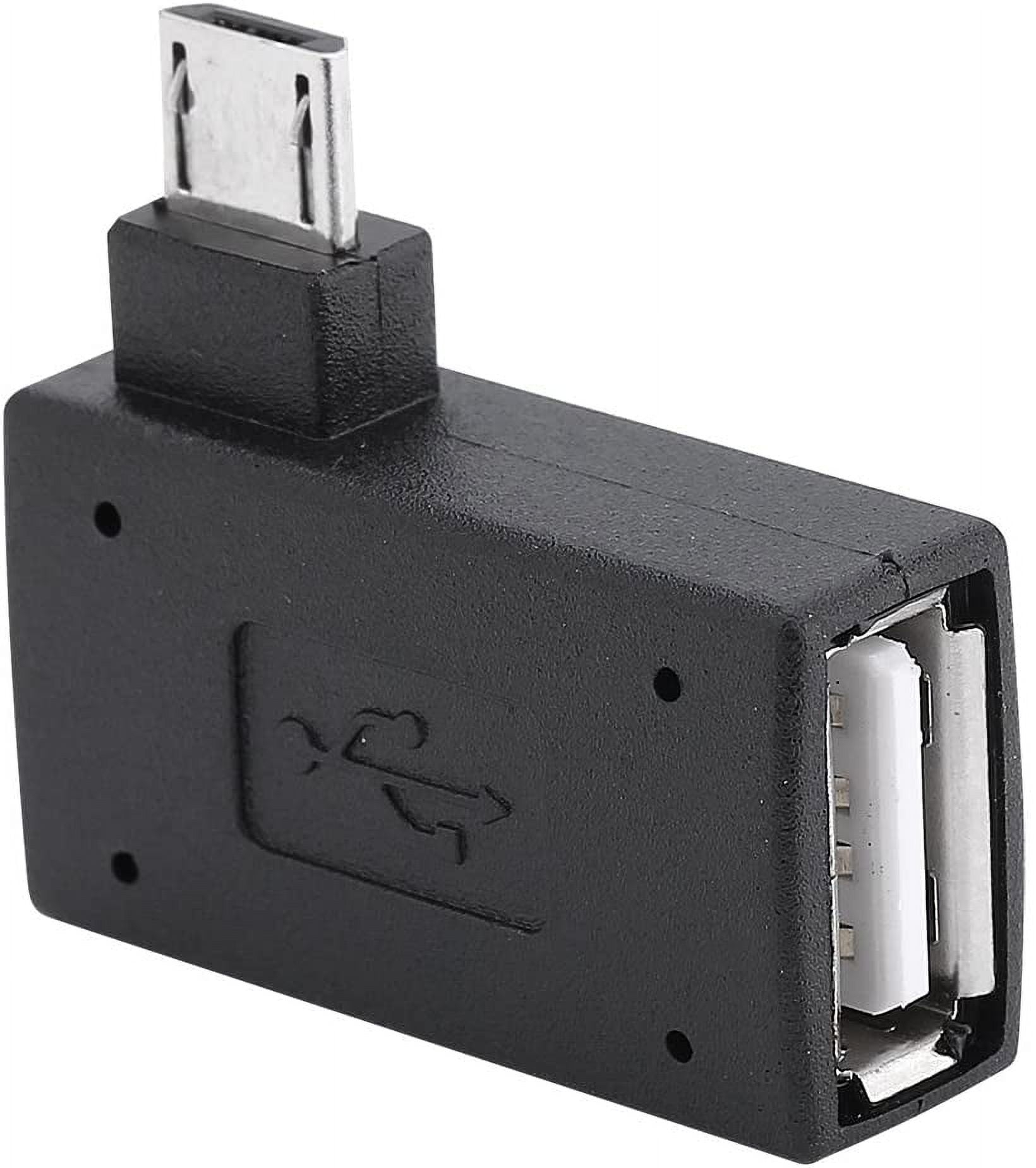 WQBLQH 2Pcs 90 Degree Left & Right Angled Micro USB 2.0 OTG Host ...