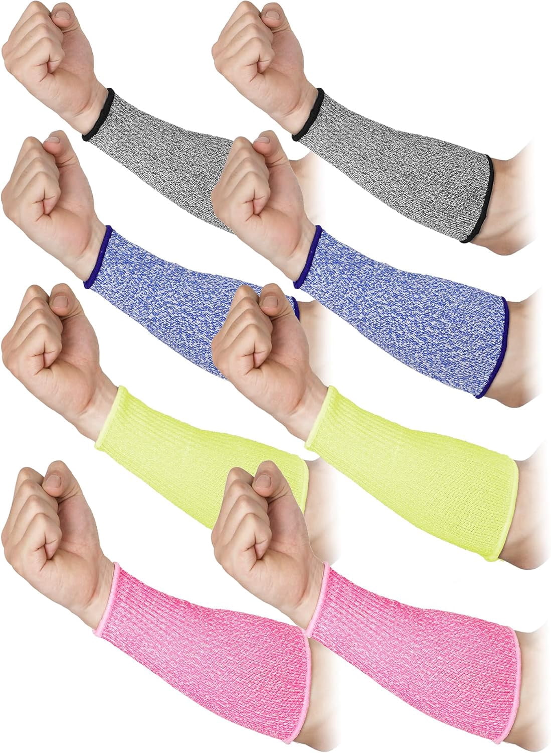 WQBLQH 4 Pairs Cut Resistant Arm Sleeves Level 5 Arm Protectors for ...