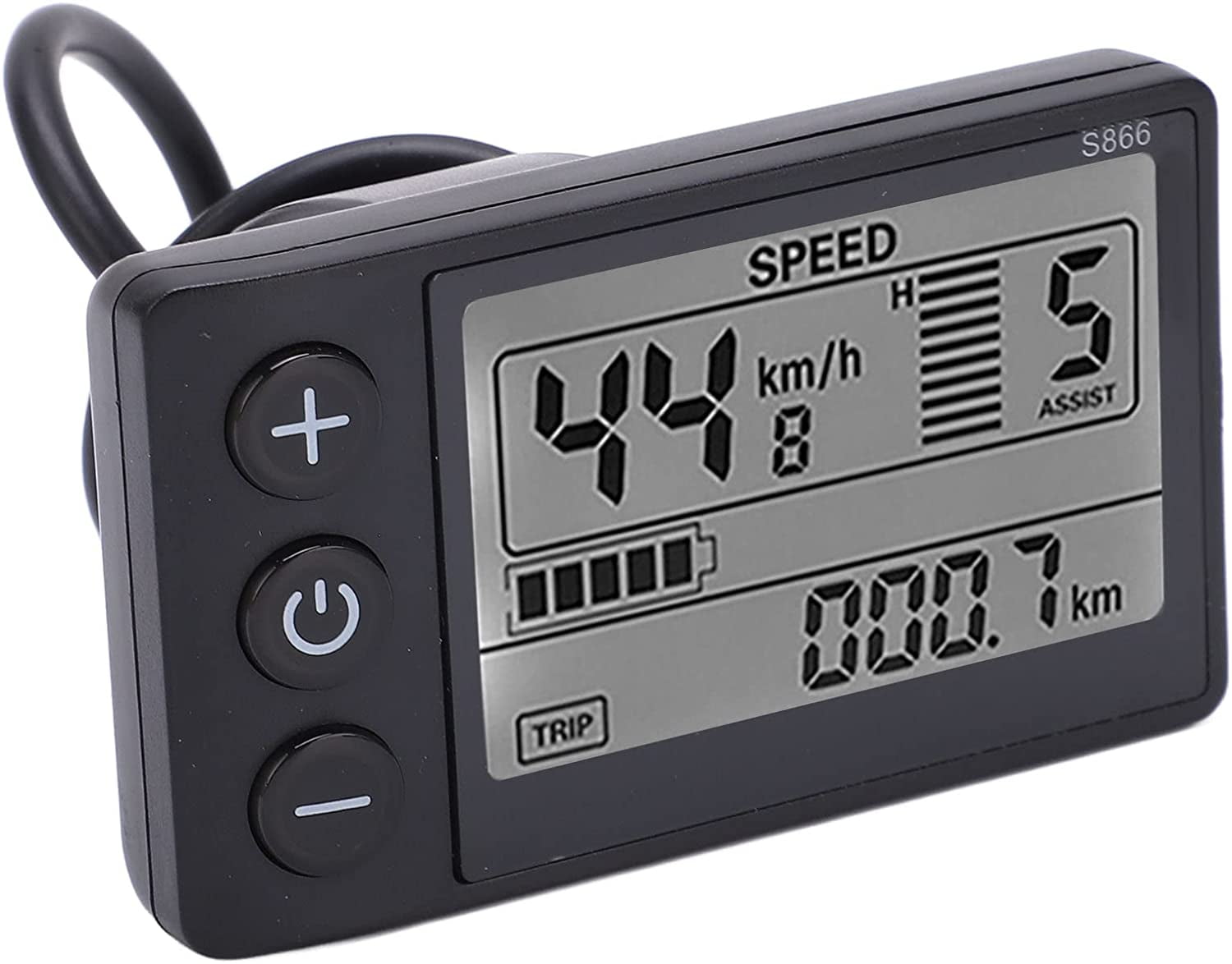 WQBLQH Electric LCD Displa, S866 5Pins LCD Displa Meter 24V 36V 48V ...